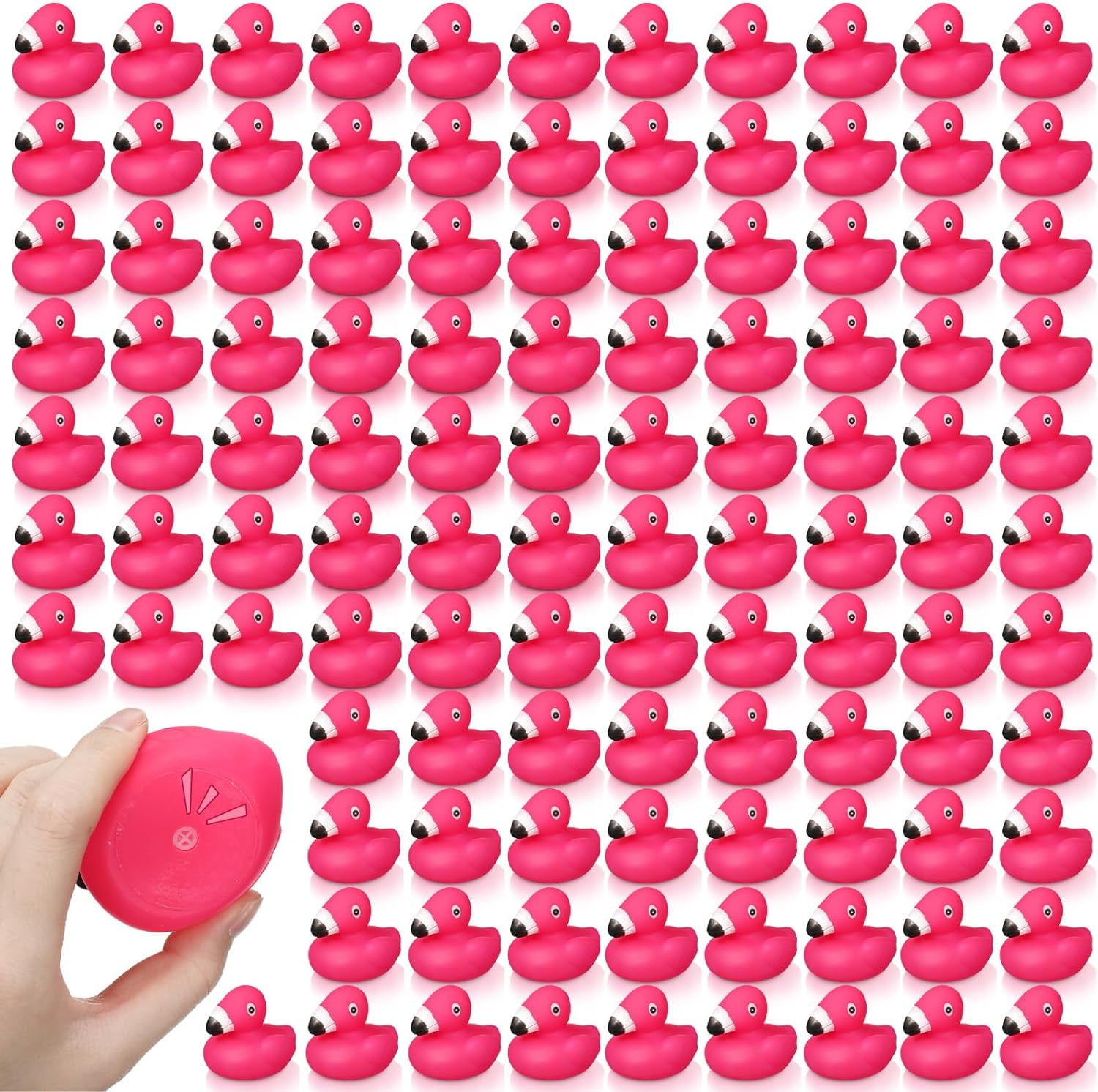 Flamingo Rubber Duckies Bulk Pink Flamingos Bath Toys Floating Squeak ...