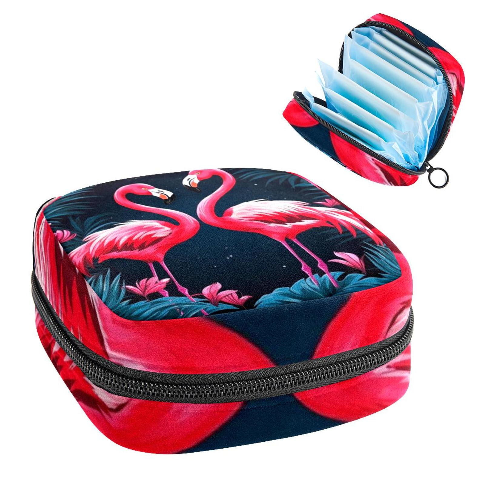 Flamingo Sanitary Napkin Bag Mini Pouch Small Zipper Pouch Oxford Cloth ...