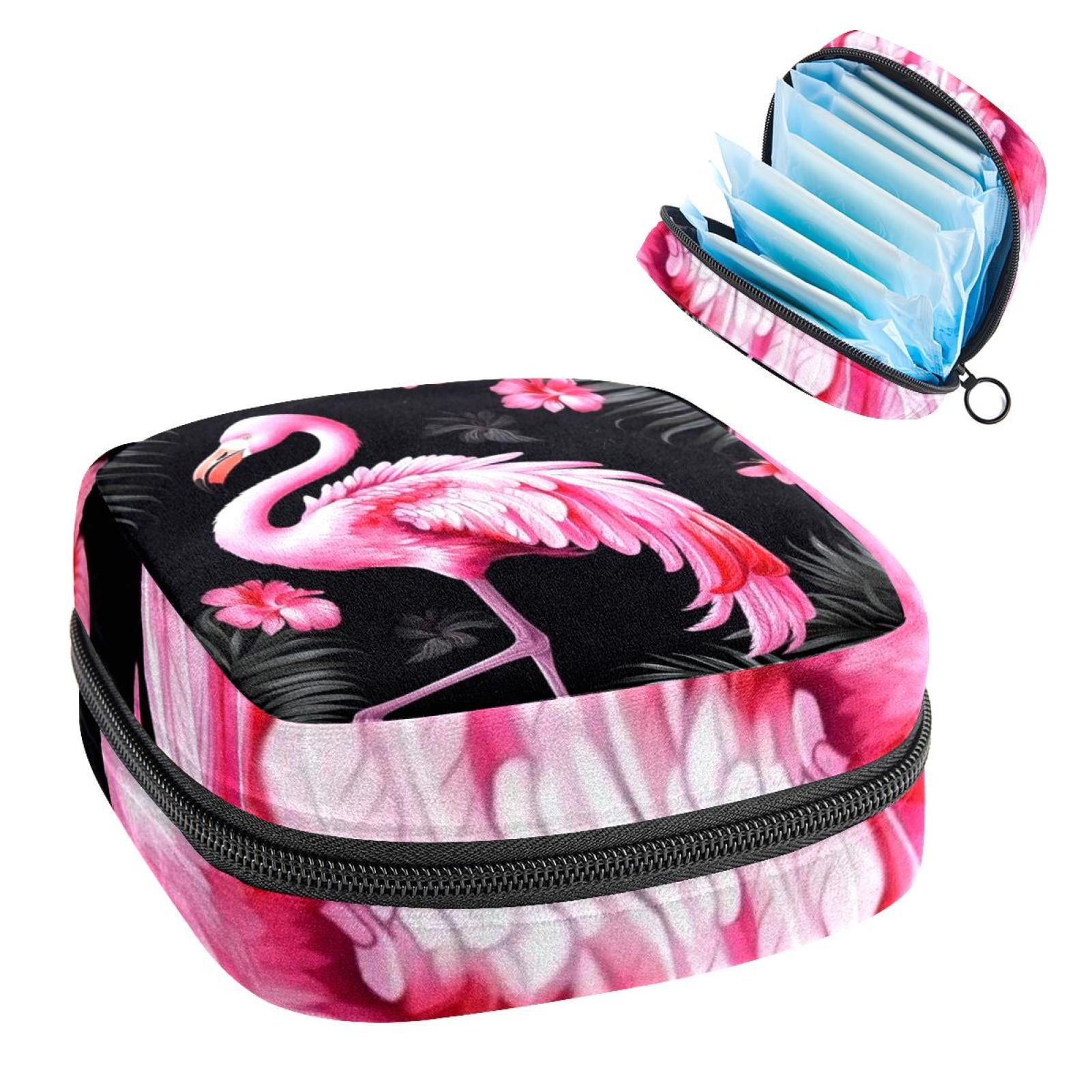 Flamingo Sanitary Napkin Bag Period Pouch Travel Organizer Zipper Pouch ...