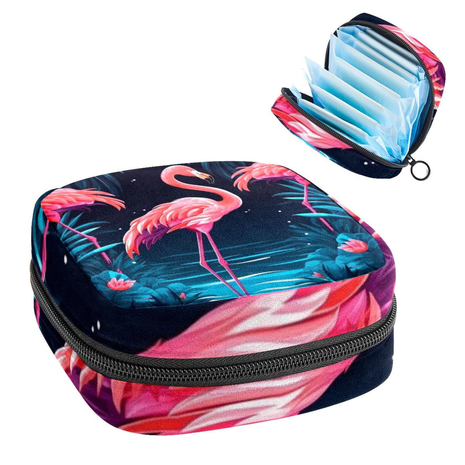 Flamingo Sanitary Napkin Pouch Period Bag Cosmetic Travel Pouch Small ...