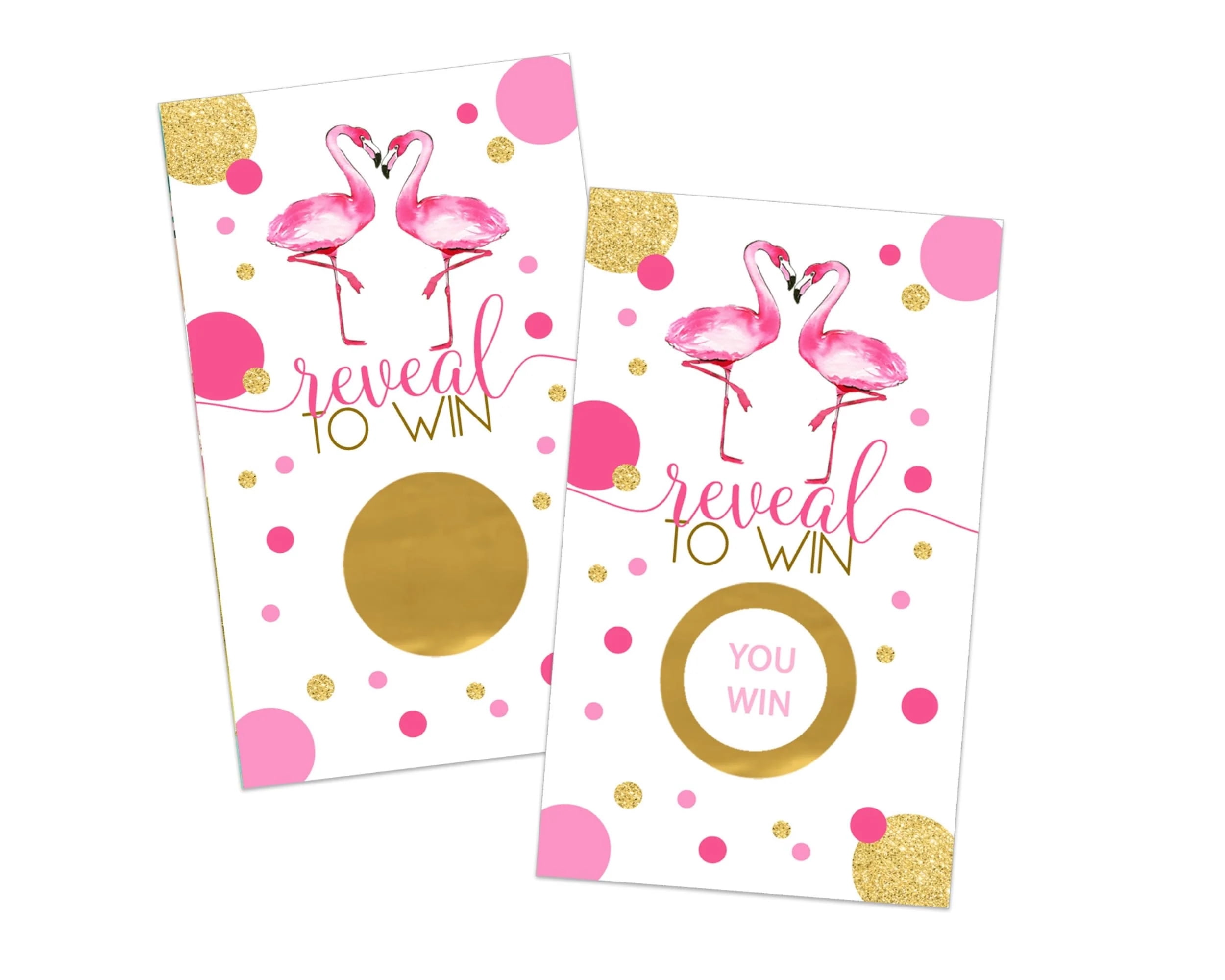 Flamingo Scratch Off Game Cards (30 Pack) Tropical Activity for Bridal ...