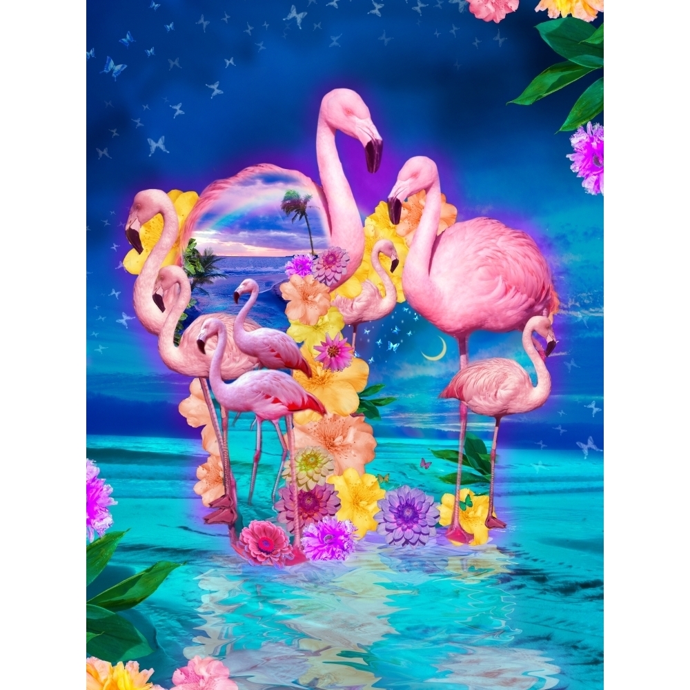 Flamingo Shape (Variant 1) Poster Print by Alixandra Mullins (12 x 16 ...