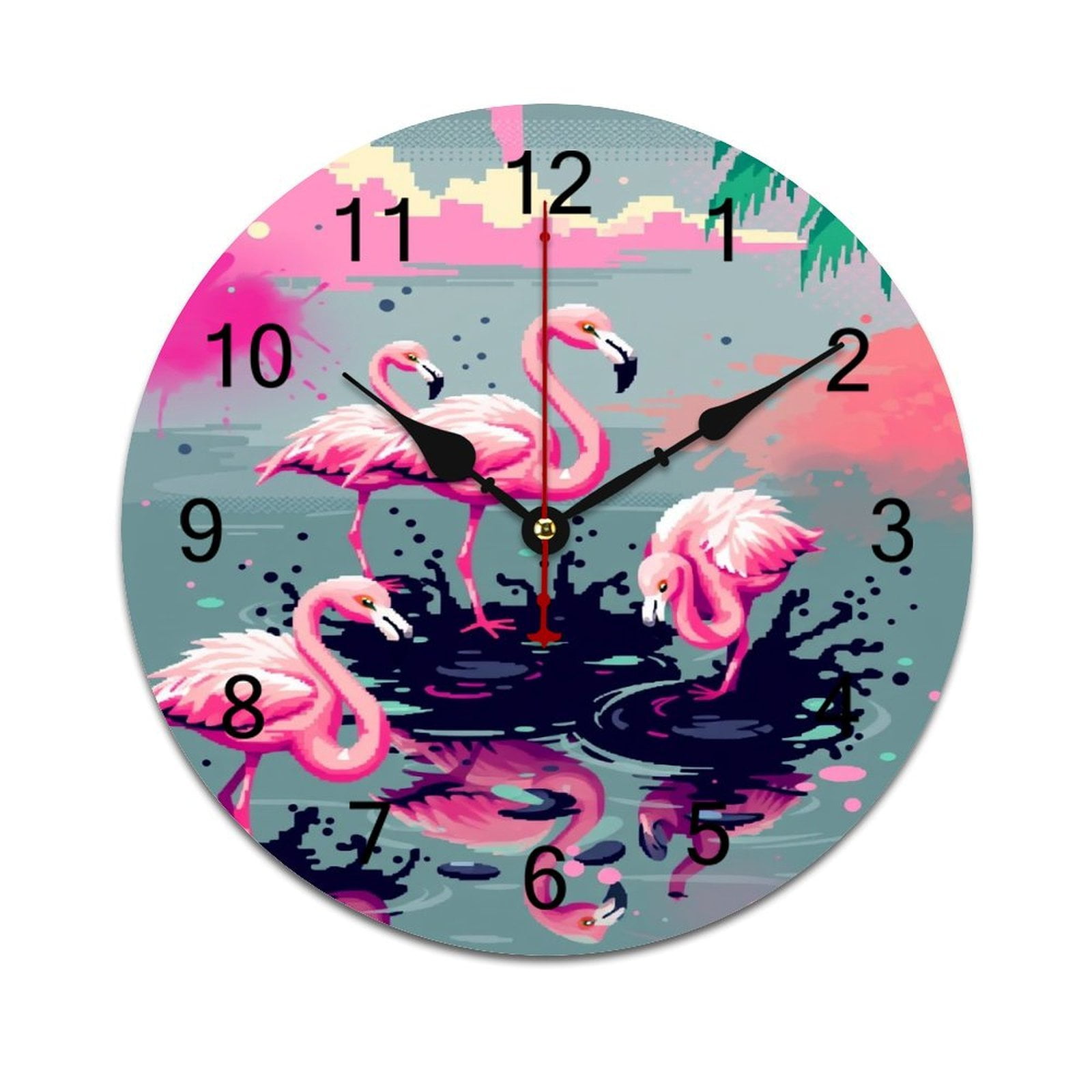Flamingo Silent Wall Clock Movement Battery Clock Mechanism Wall Clock ...