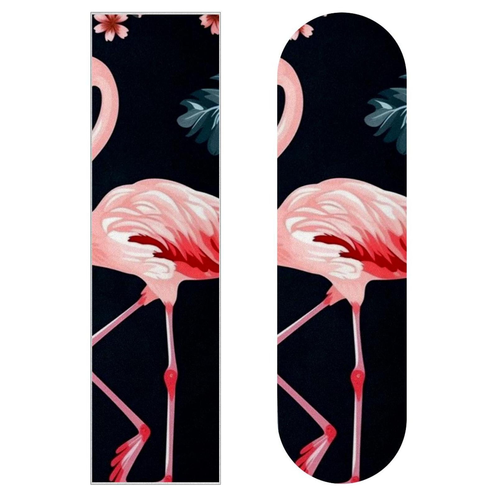 Flamingo Skateboard Grip Tape Pack of Two - Emery Surface, PVC Backing, 8.8x32.6in/22.4x83 cm ...