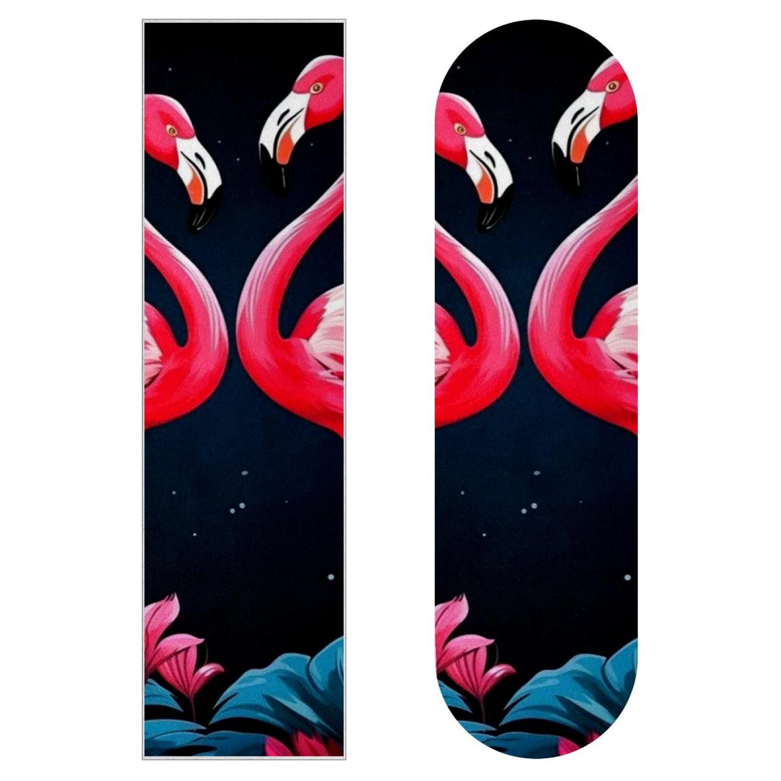 Flamingo Skateboard Grip Tape - Pack of Two, Emery Surface, PVC Back, 8 ...
