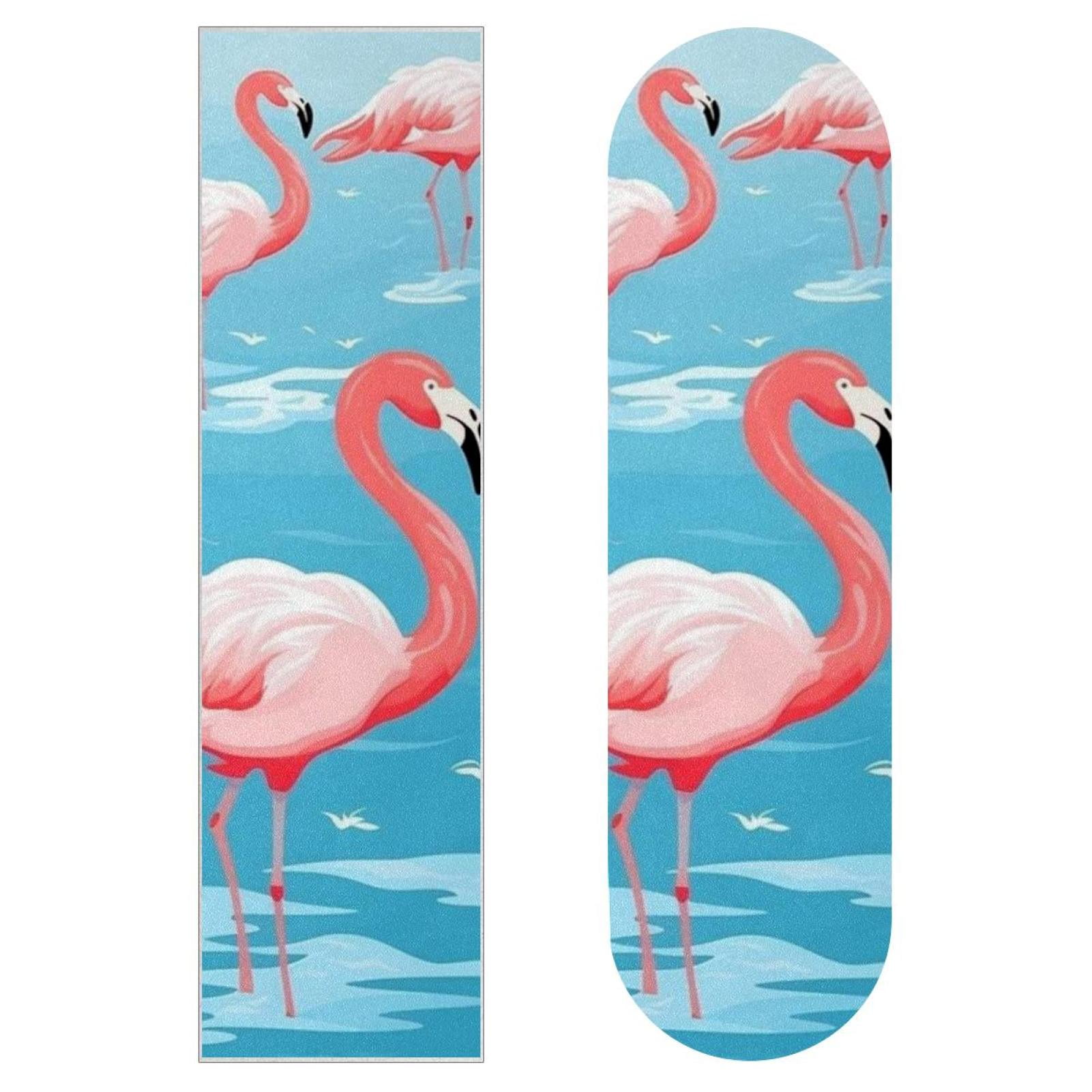 Flamingo Skateboard Grip Tape Stickers Pack of Two Emery Surface PVC ...