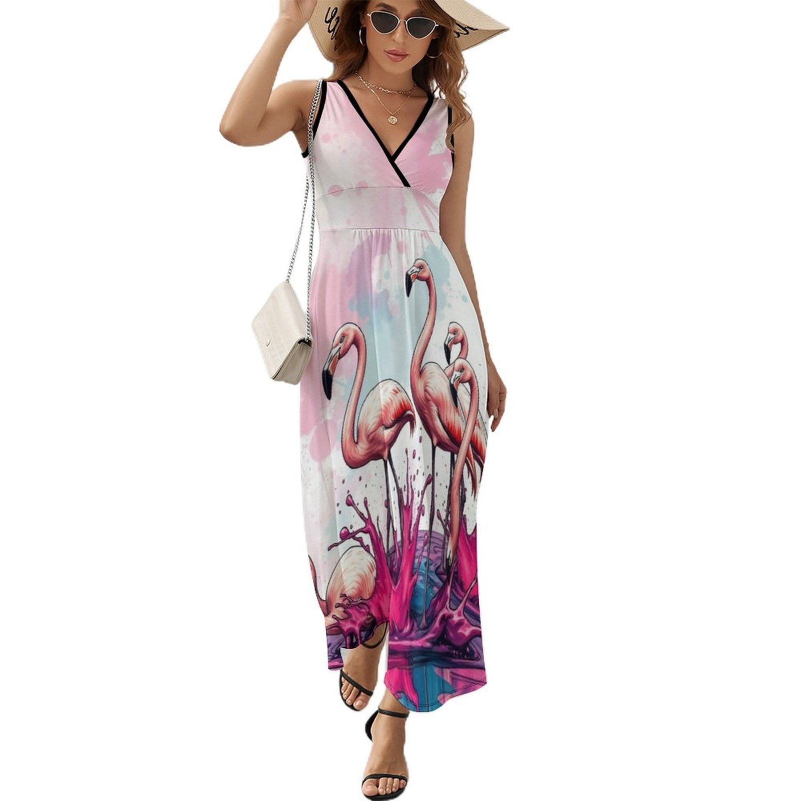 Flamingo Sleeveless Dress Luxury Dresses For Official Occasions ...