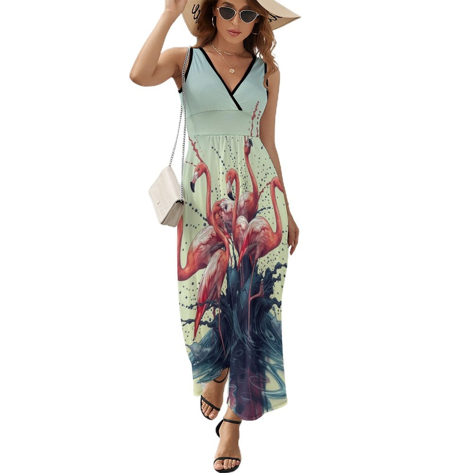 Flamingo Sleeveless Dress Luxury Dresses For Official Occasions ...