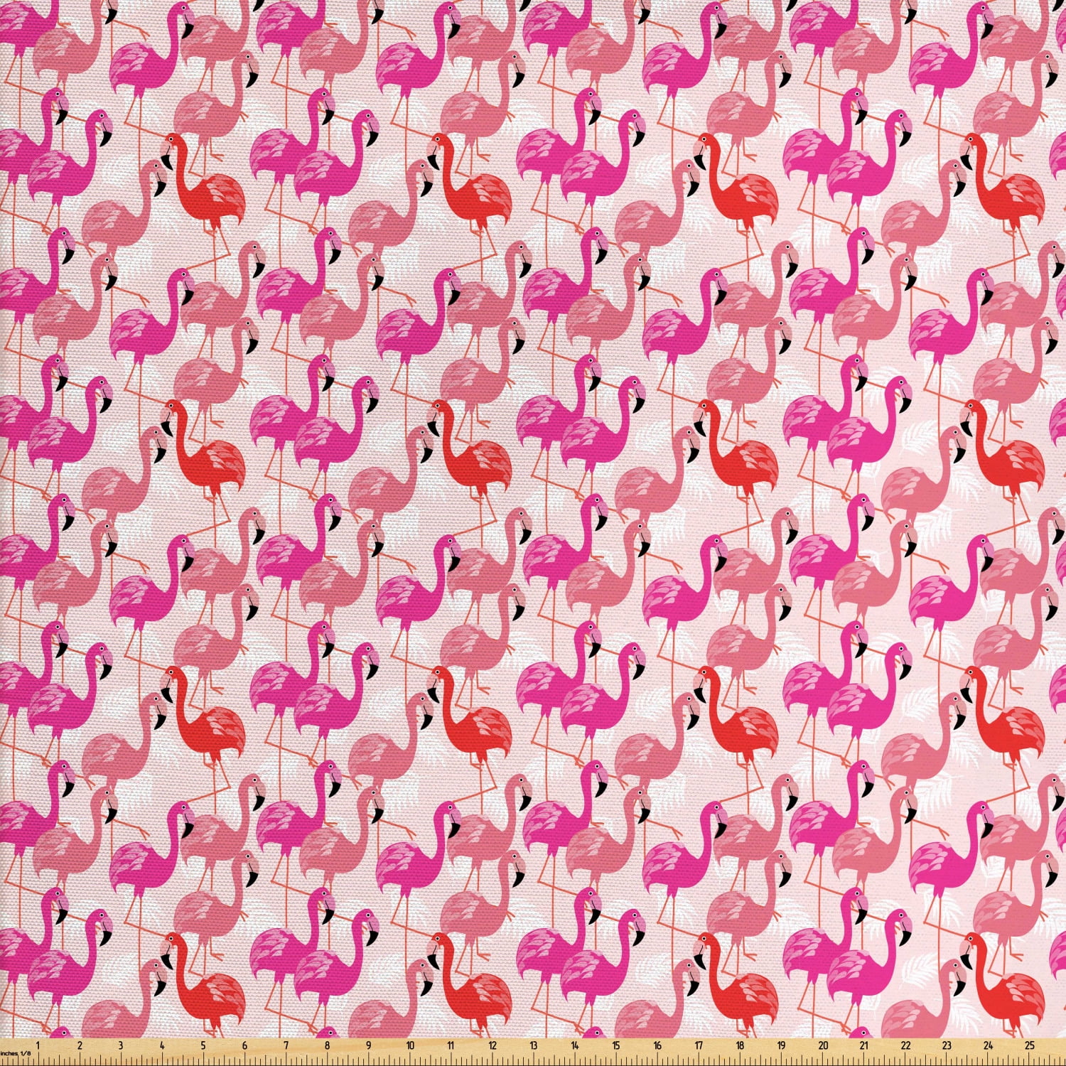Ambesonne Flamingo Fabric by the Yard Upholstery, Exotic Long-legged ...