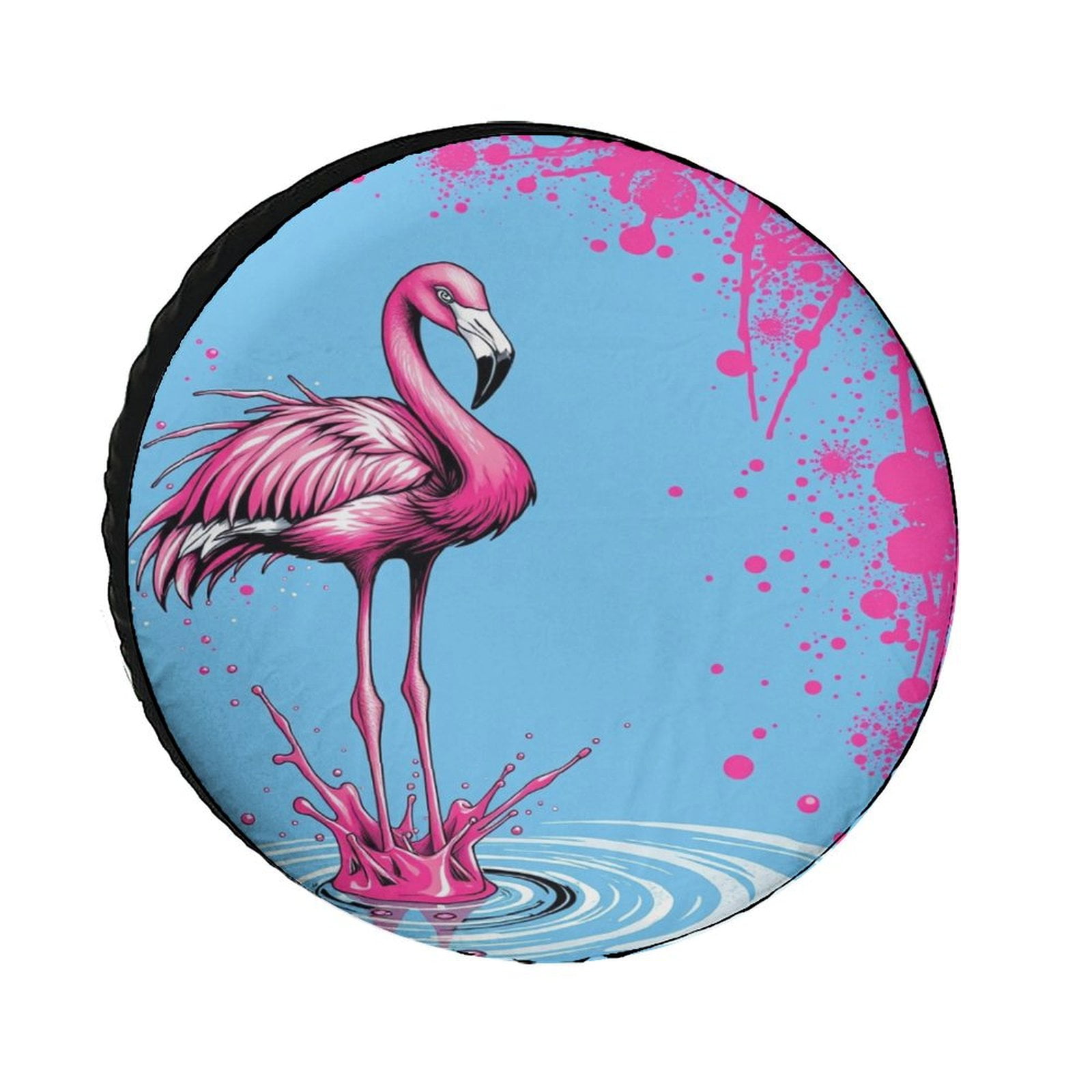Flamingo Spare Tire Cover Dust-Proof Wheel Tire Cover Fit Trailer SUV ...