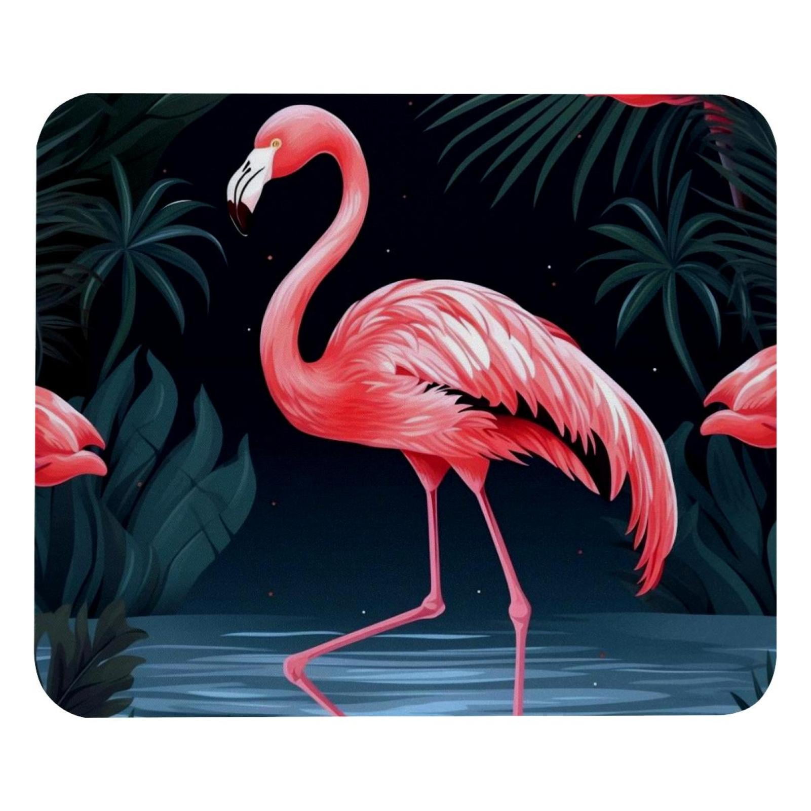 Flamingo Square Desk Mat Gaming Mouse Pad, 8.3x9.8 Inch Non-Slip Rubber ...