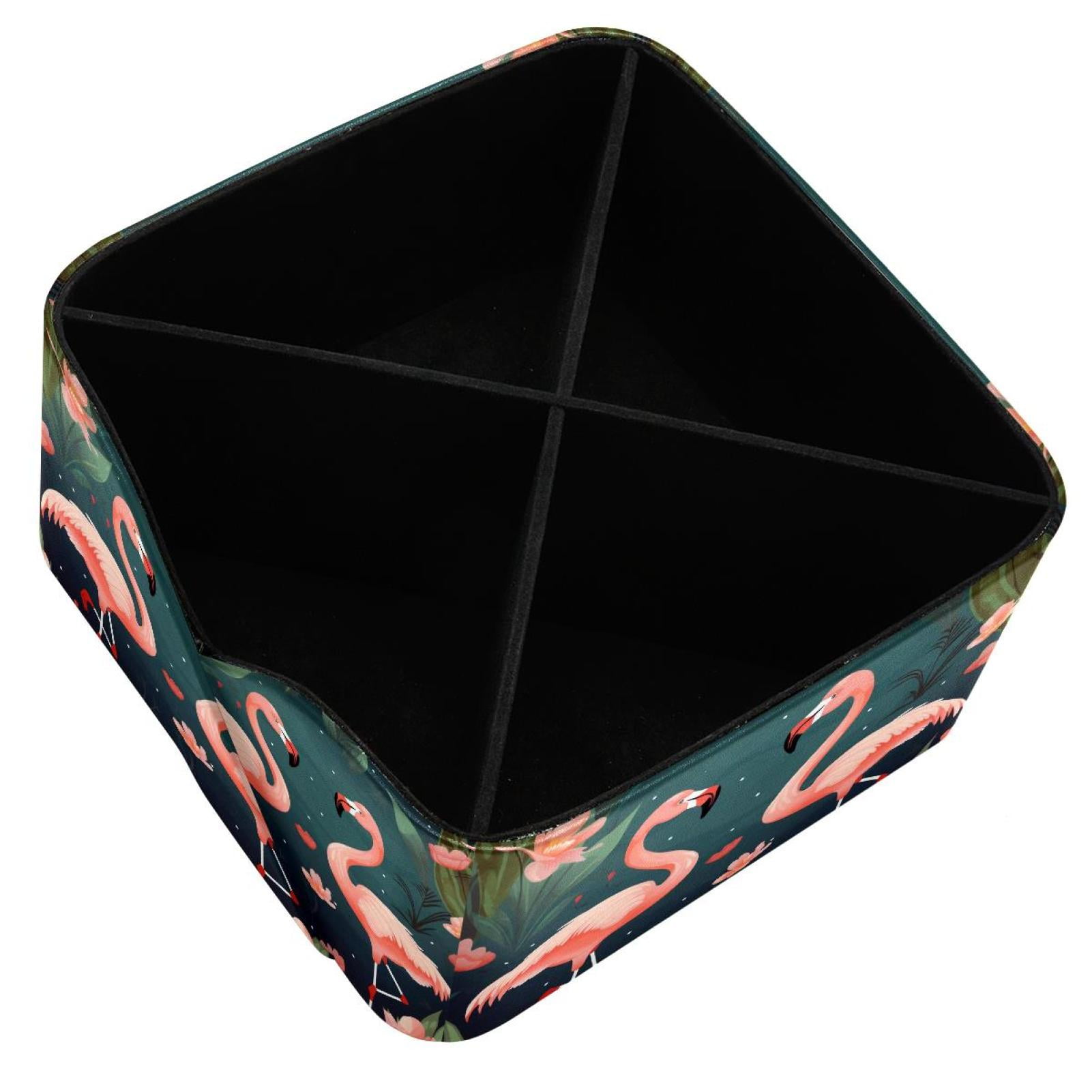 Flamingo Square Pen Organizer with 4 Compartments, Removable Dividers ...