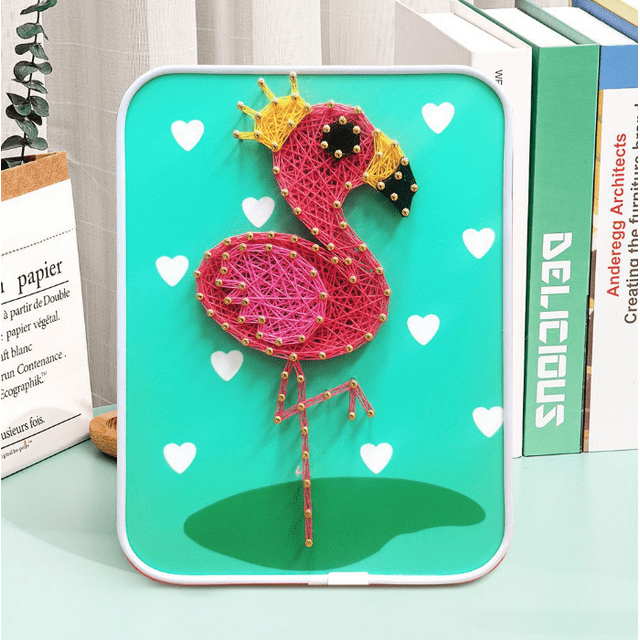 Flamingo String Art Kit with Stand. Simple Decorative DIY String Art ...