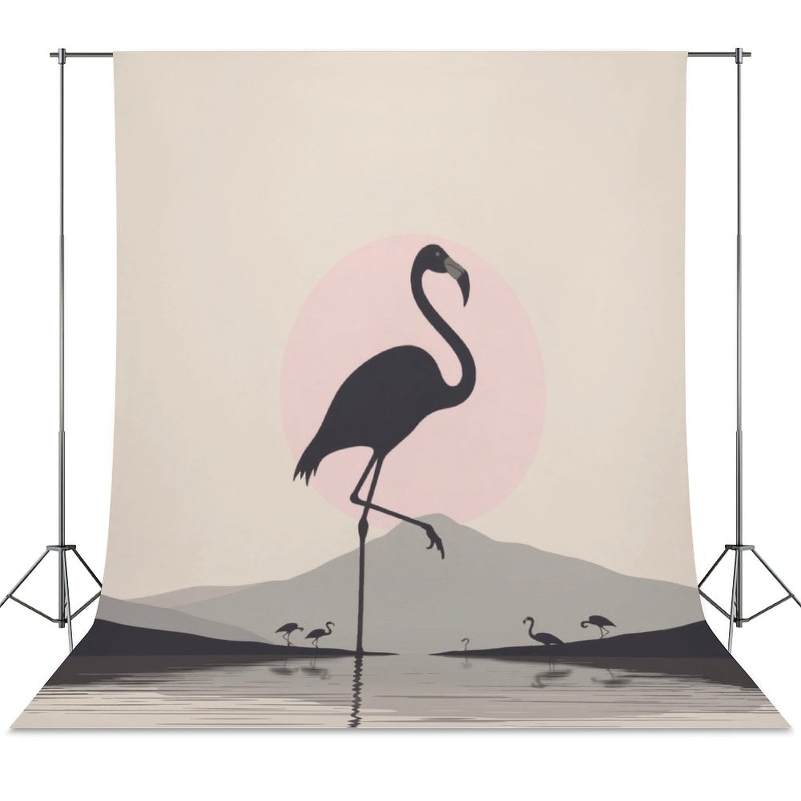 Flamingo Sunset Landscape Photography Backdrops Adult Photostudio Props ...