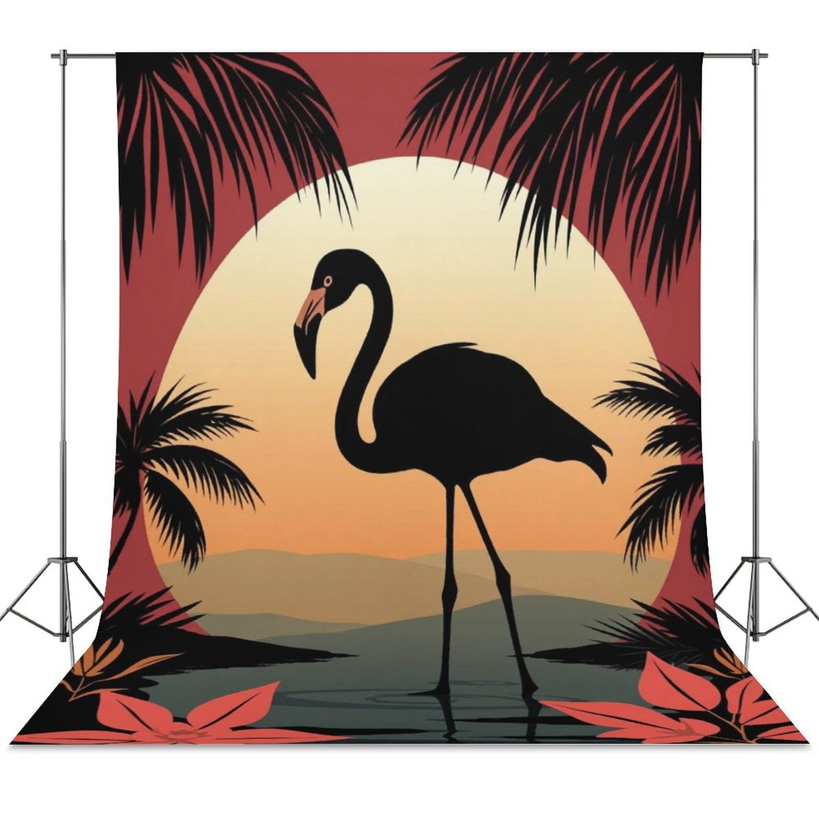 Flamingo Sunset Paradise Party Backdrop Birthday Decoration Backgrounds ...