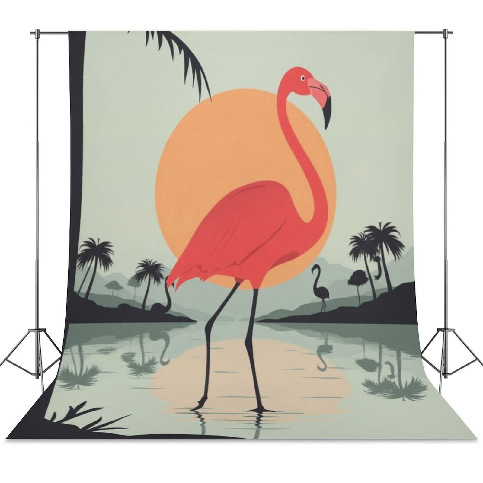 Flamingo Sunset Paradise Party Backdrop Birthday Decoration Backgrounds ...