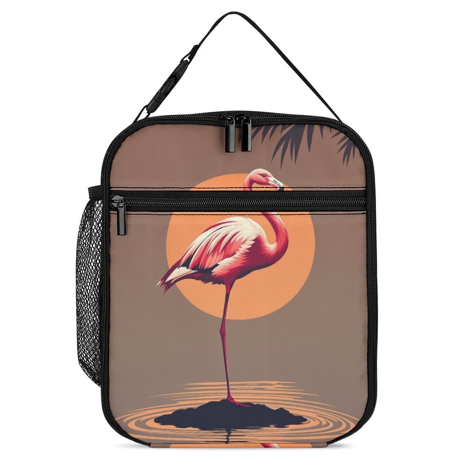 Flamingo Sunset Water Lunch Box Food Bag for Work Office Outdoor Picnic ...