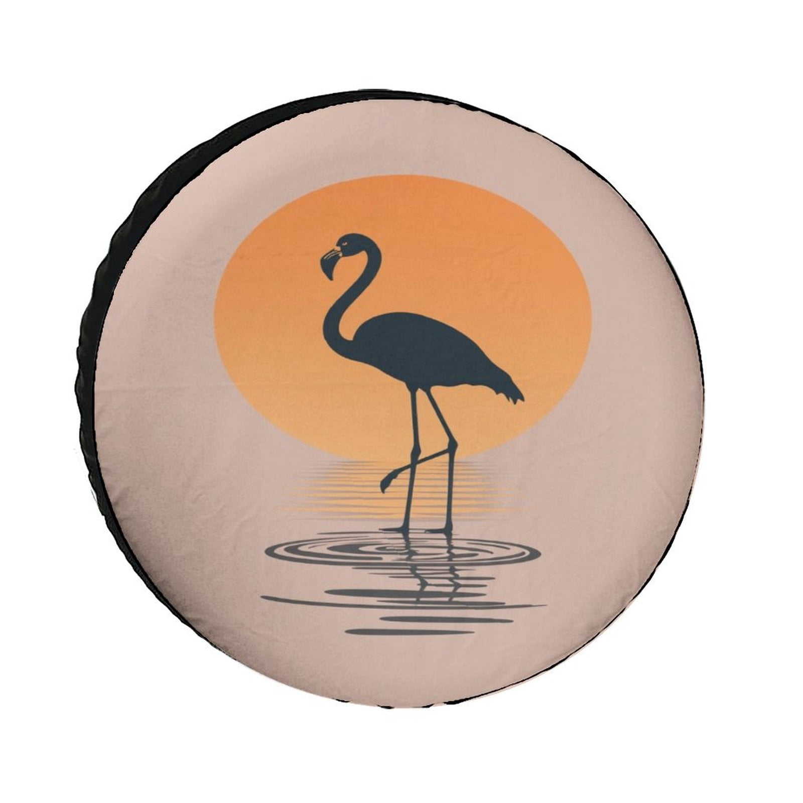 Flamingo Sunset Water Spare Tire Cover Universal Waterproof Dust Proof ...