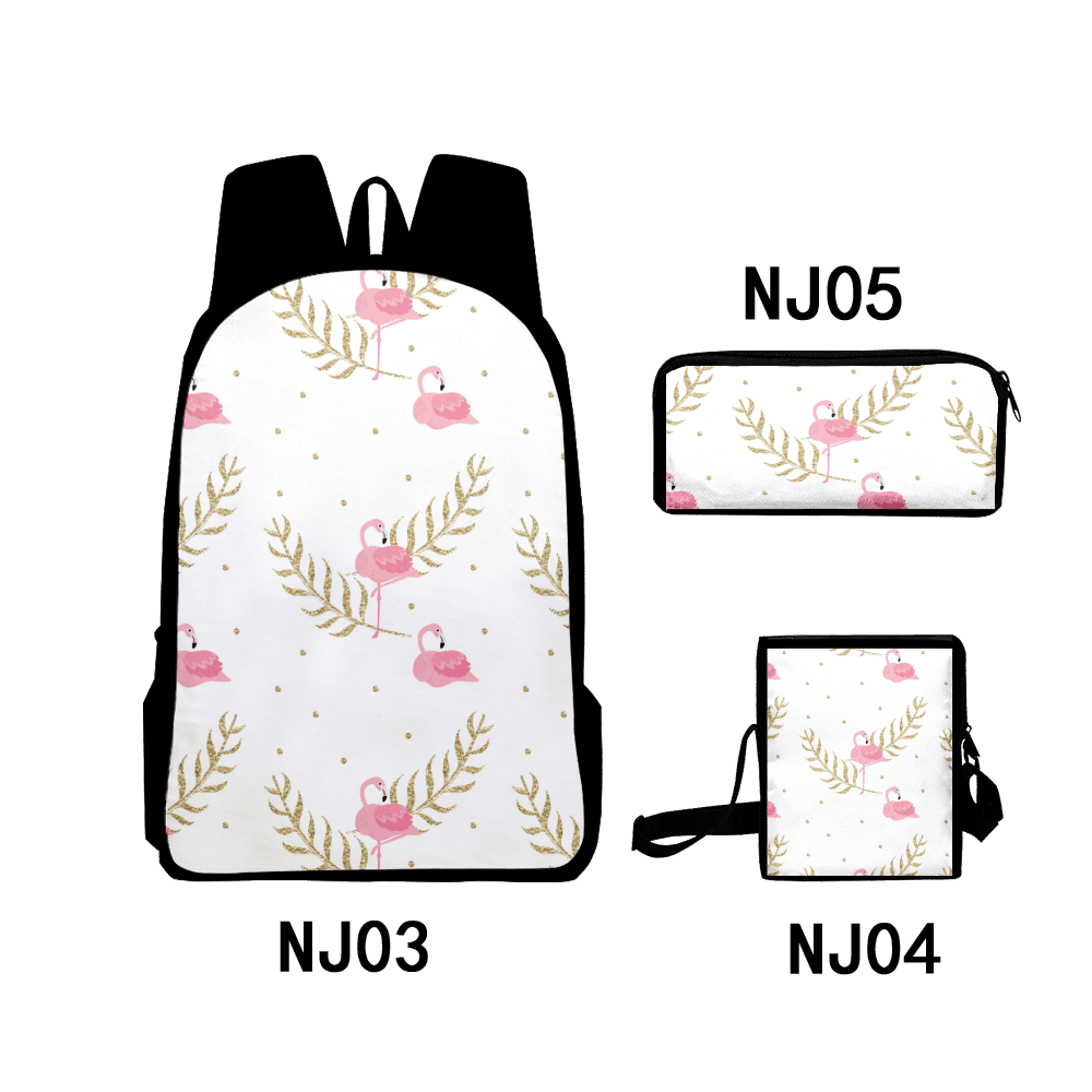 Flamingo Tote Bag Pretty Print Cartoons Art Elementary School Backpack ...