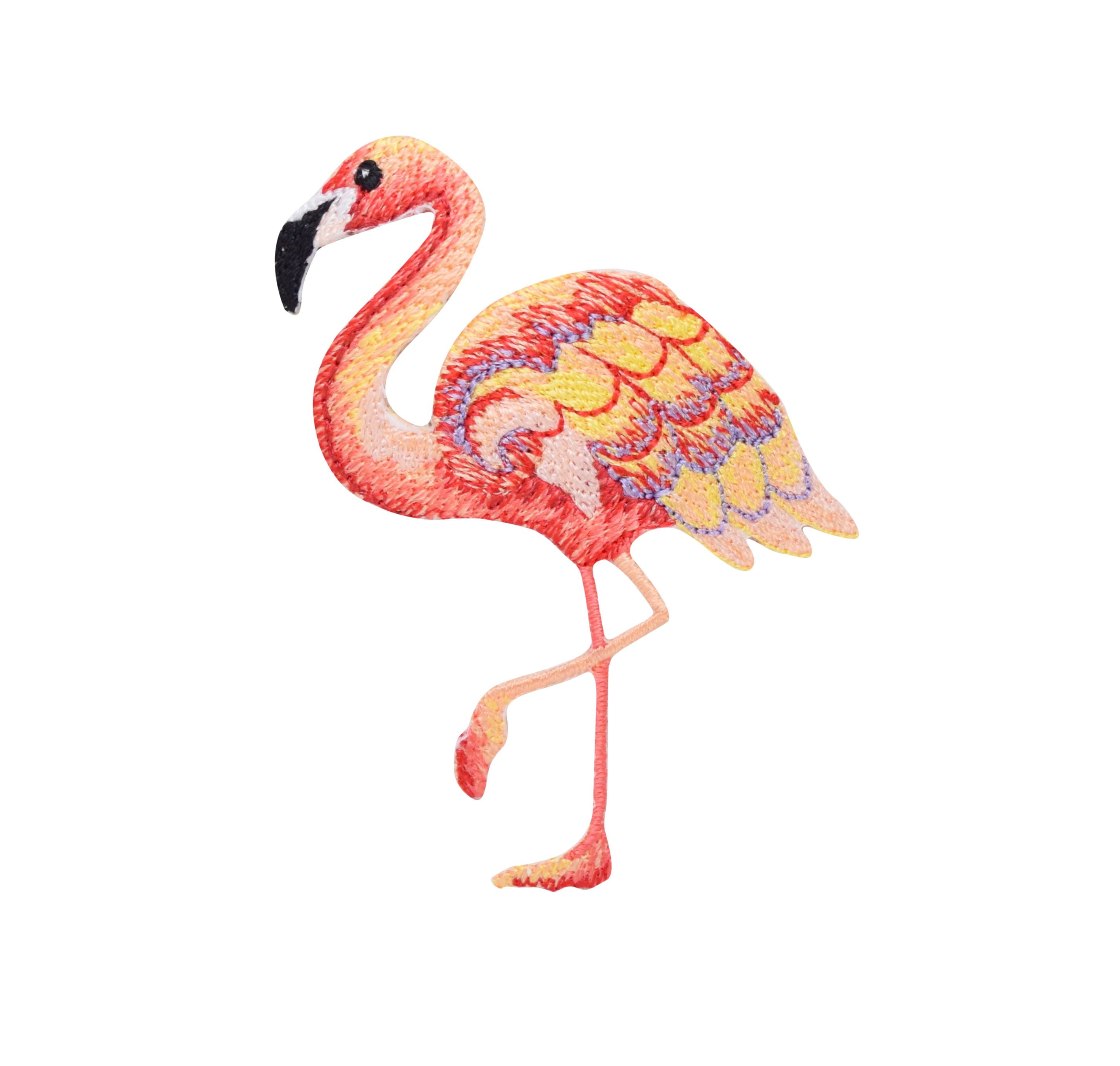 Flamingo - Tropical Bird - Facing Left - Ocean - Iron on Applique ...