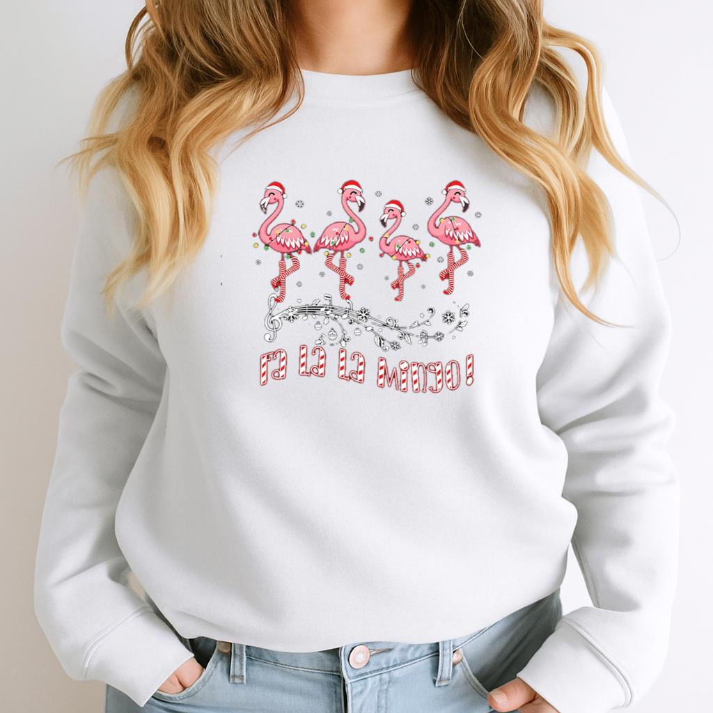 Flamingo Tropical Candy Cane Funny Flamingoes Fa La La Mingo Christmas ...