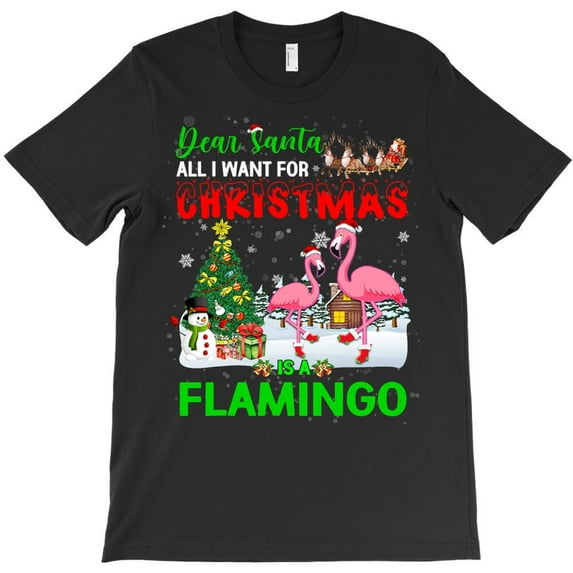 Flamingo Tropical Dear St. Nick Funny All I Want Flamingo Stocking ...