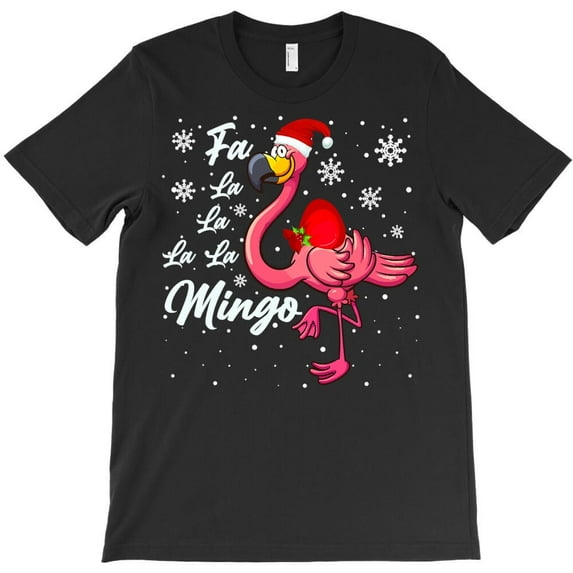 Flamingo Tropical Fa La La Mingo Funny Flamingo Christmas Tree Lights ...