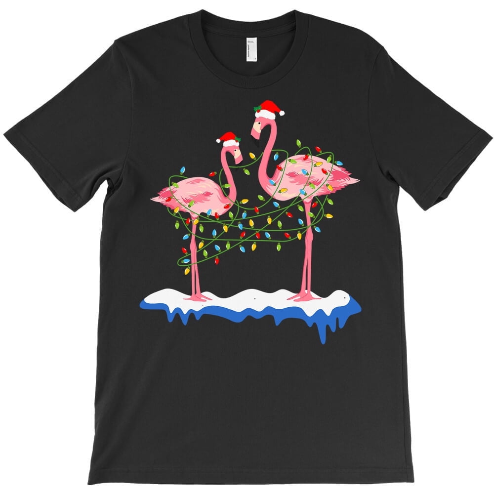 Flamingo Tropical Fa La La Mingo Funny Flamingo Christmas Tree Lights ...
