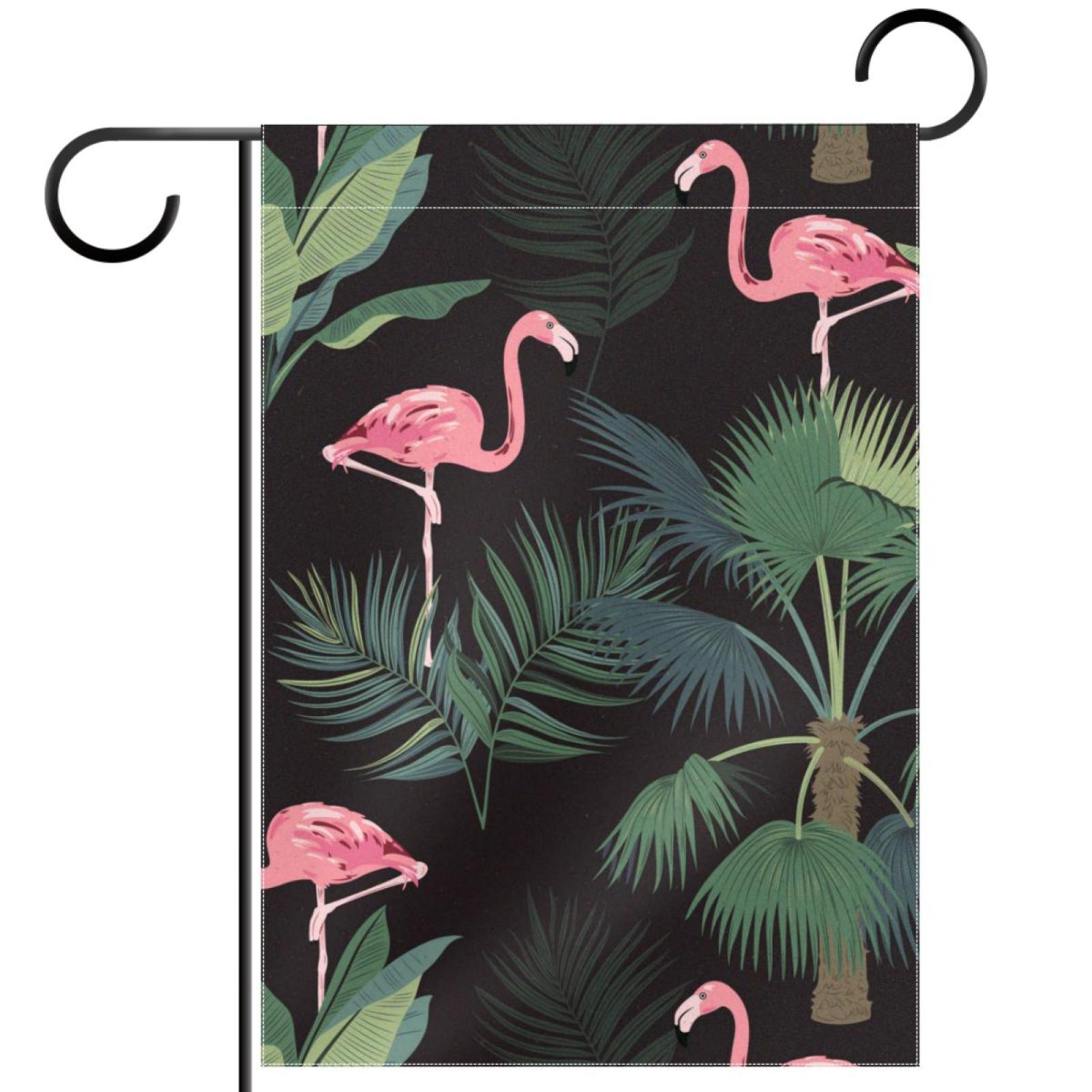 Flamingo Tropical Leaves Pattern Garden Banners: Outdoor Flags for All ...
