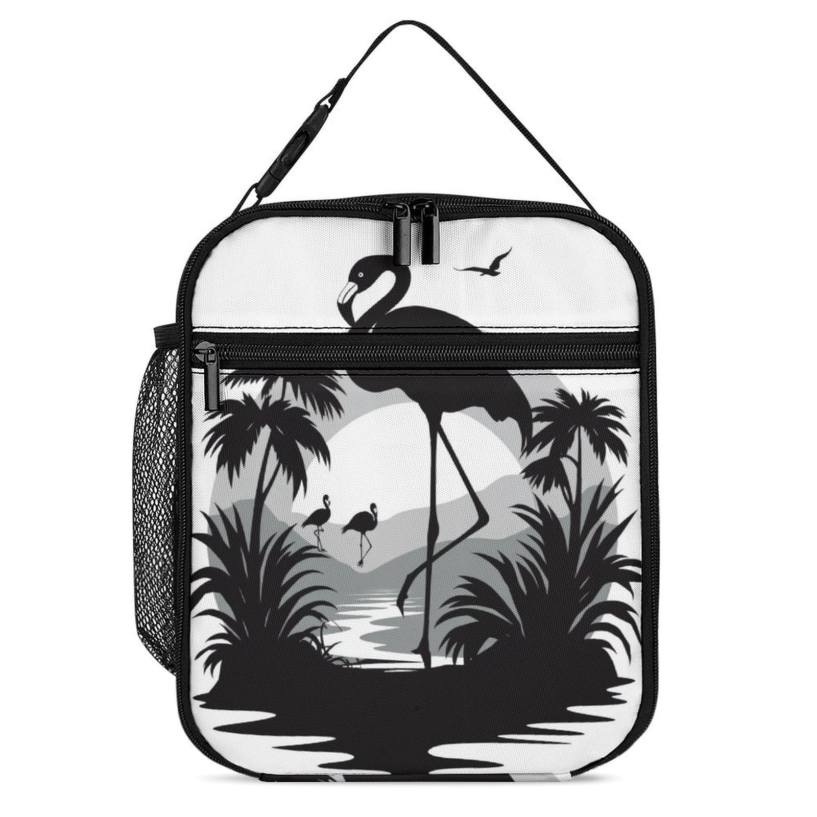 Flamingo Tropical Paradise Lunch Box Food Bag for Work Office Outdoor ...