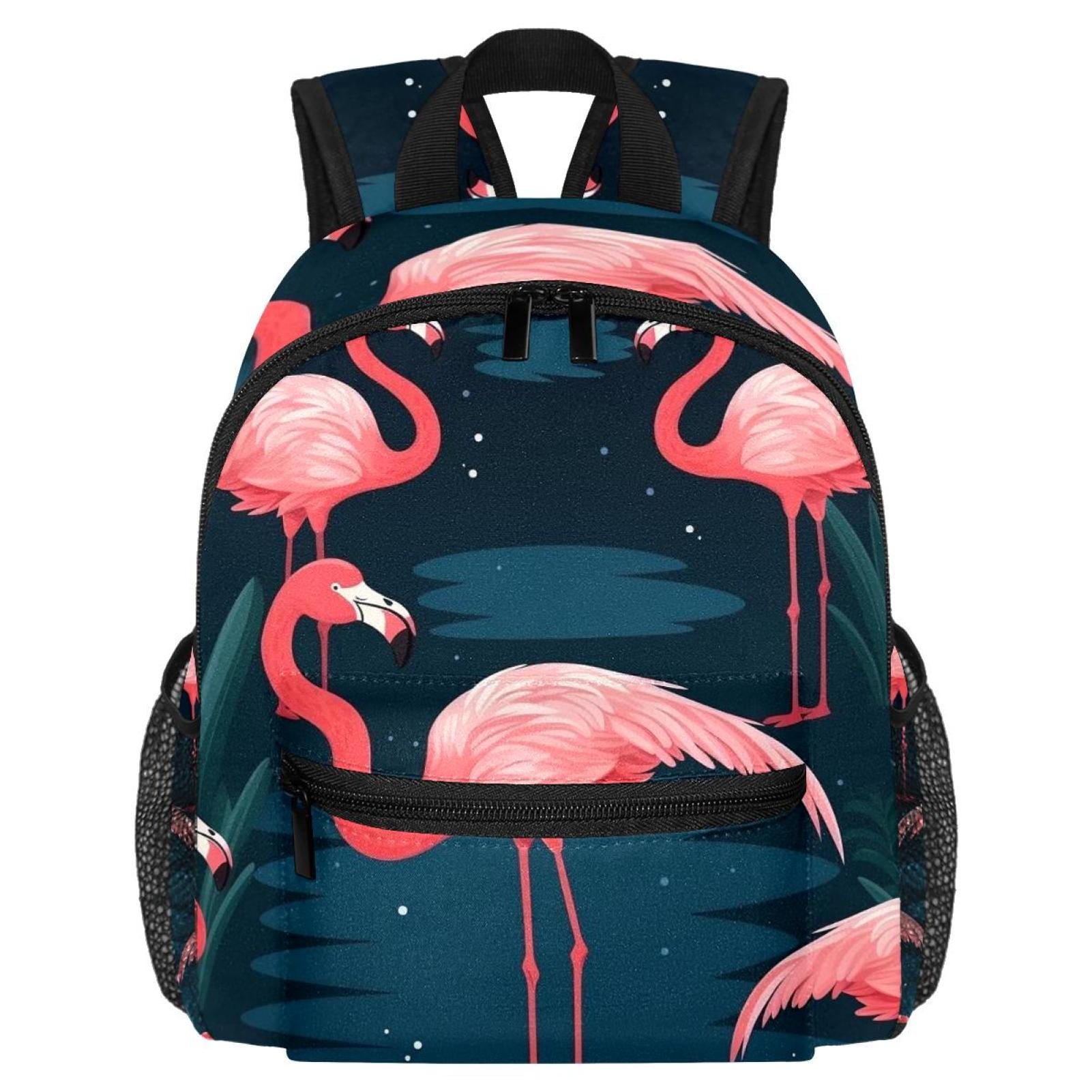 Flamingo Tropical Rainforest Adjustable Shoulder Strap Backpack - Large ...