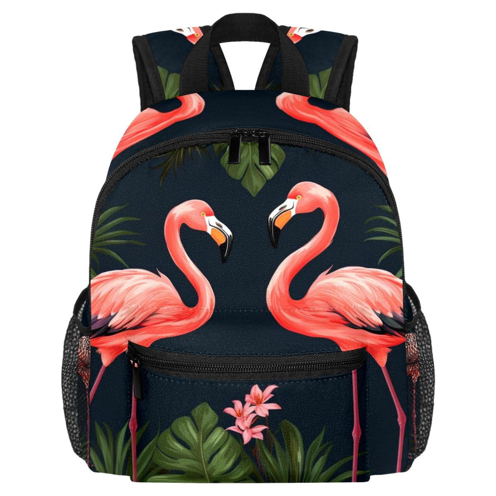 Flamingo Tropical Rainforest Airport Backpack Preppy Cute Mini Shoulder ...