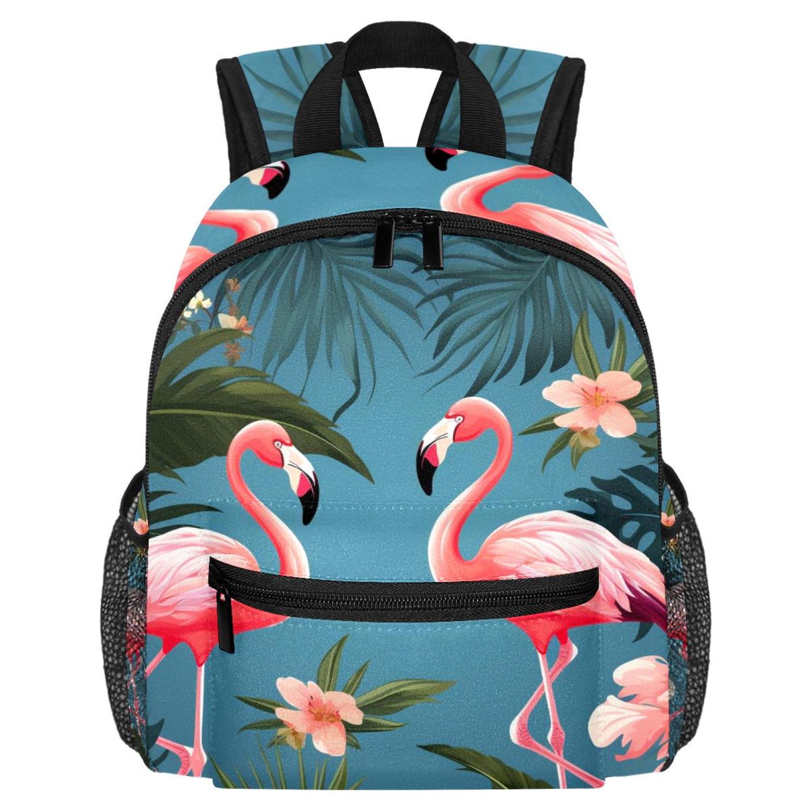 Flamingo Tropical Rainforest Cute Adjustable Shoulder Strap Backpack ...