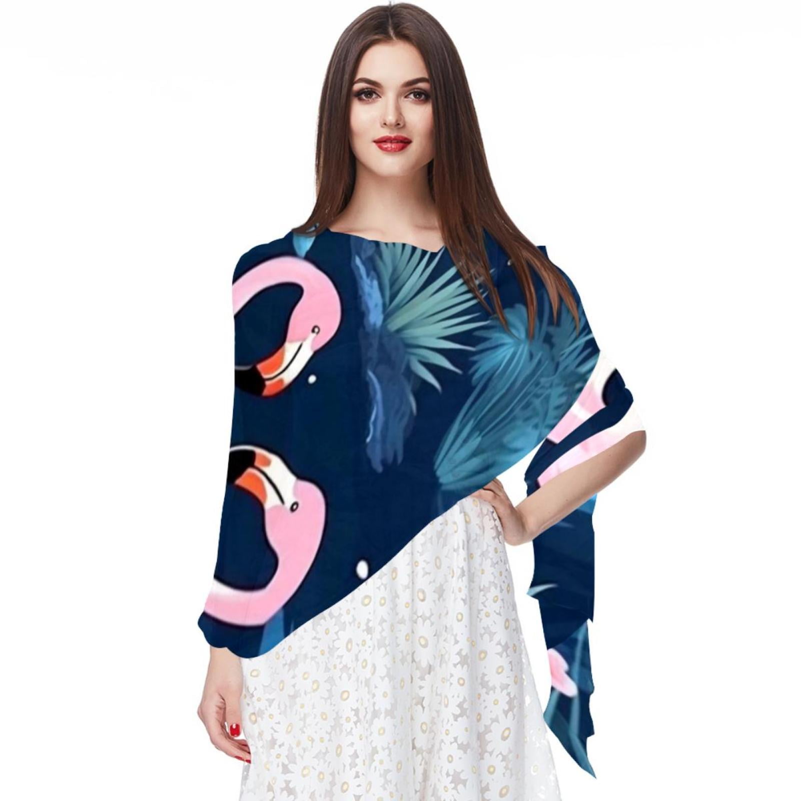 Flamingo Tropical Rainforest Light and Breathable Chiffon Yarn Silk ...