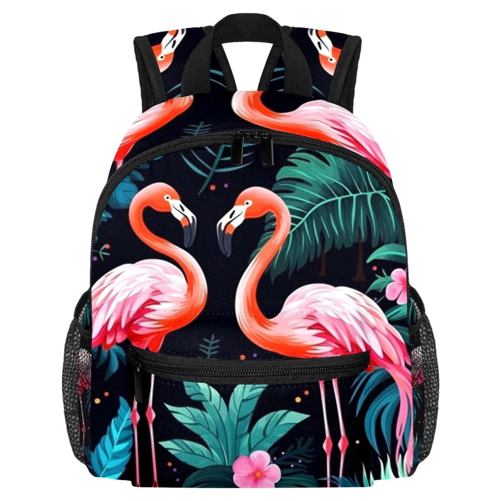 Flamingo Tropical Rainforest Traveling Backpack with Adjustable ...