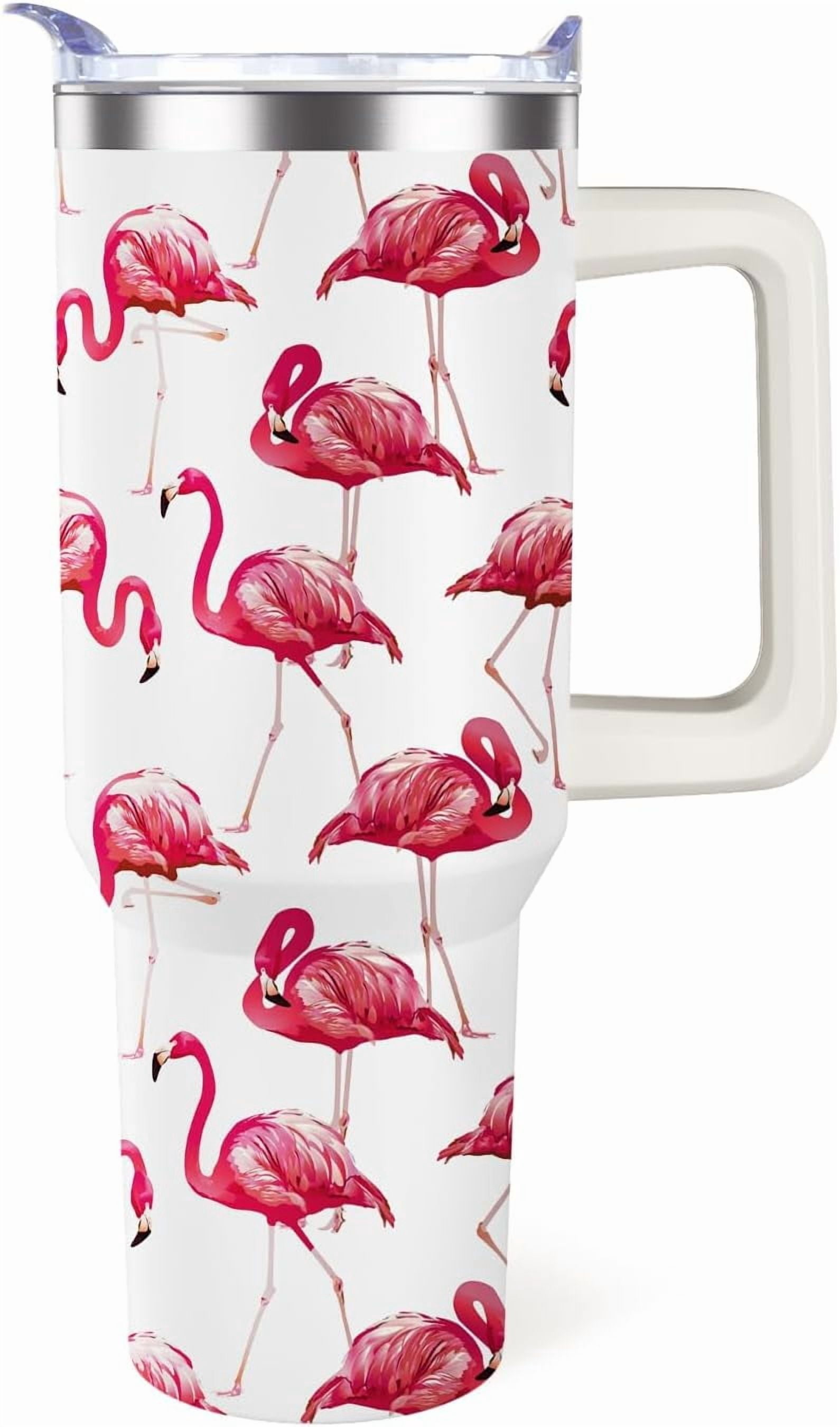 Flamingo Tumbler with Handle Flamingo Gifts for Women 40oz Flamingo Cup ...