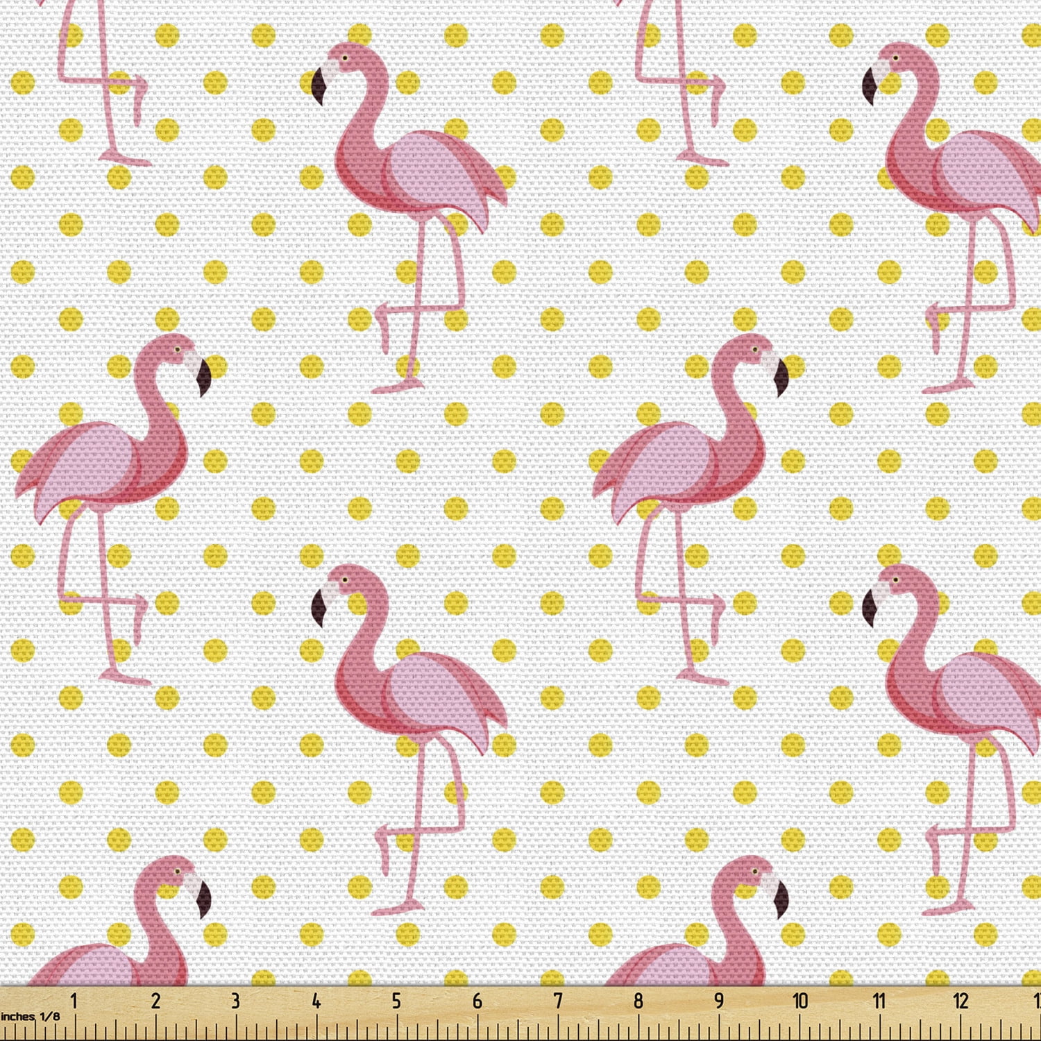 Ambesonne Flamingo Fabric by the Yard Upholstery, Exotic Indigenous ...