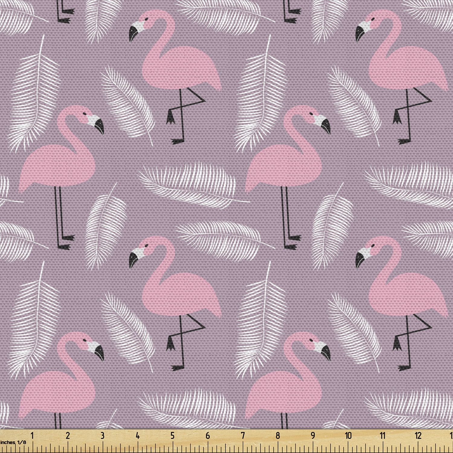 Flamingo Upholstery Fabric by the Yard, Long Legged Bird Exotic Blush ...