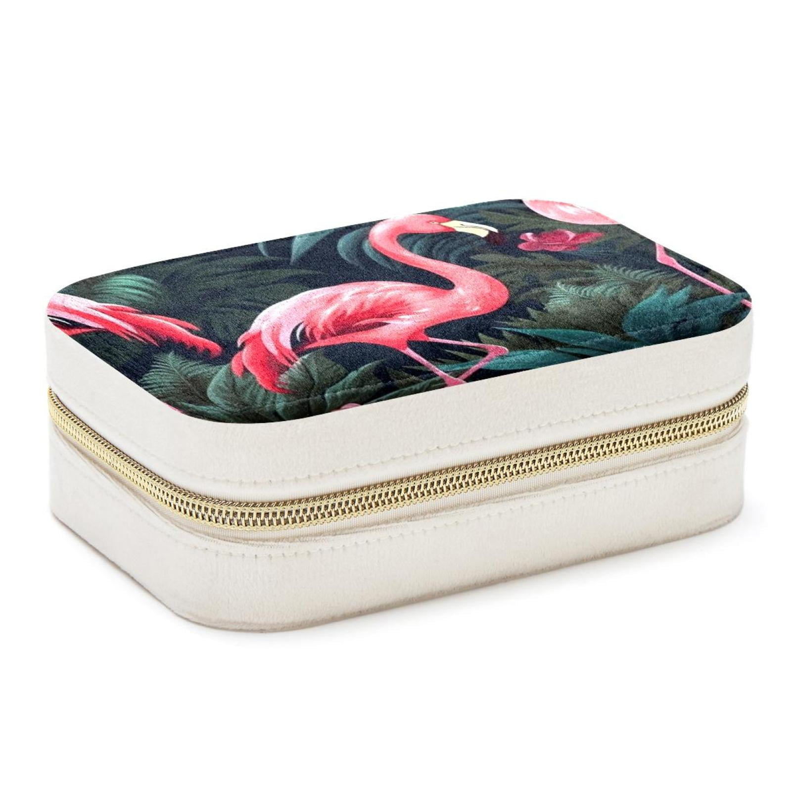 Flamingo Velvet Portable Storage Box with Removable Compartment: Gift ...