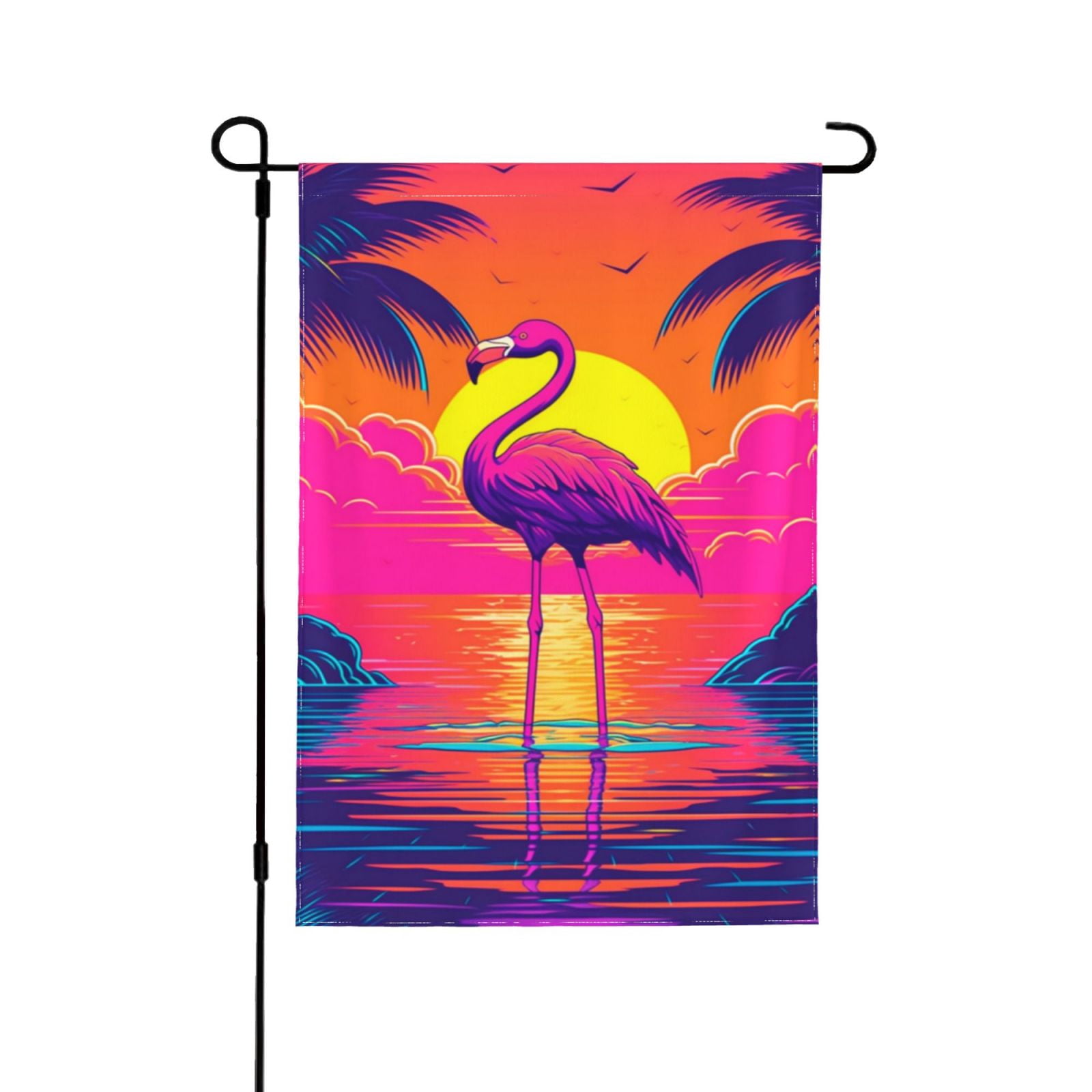 Flamingo Wallpaper Garden Flag 12.5x18 Inch Double Sided Decorations ...