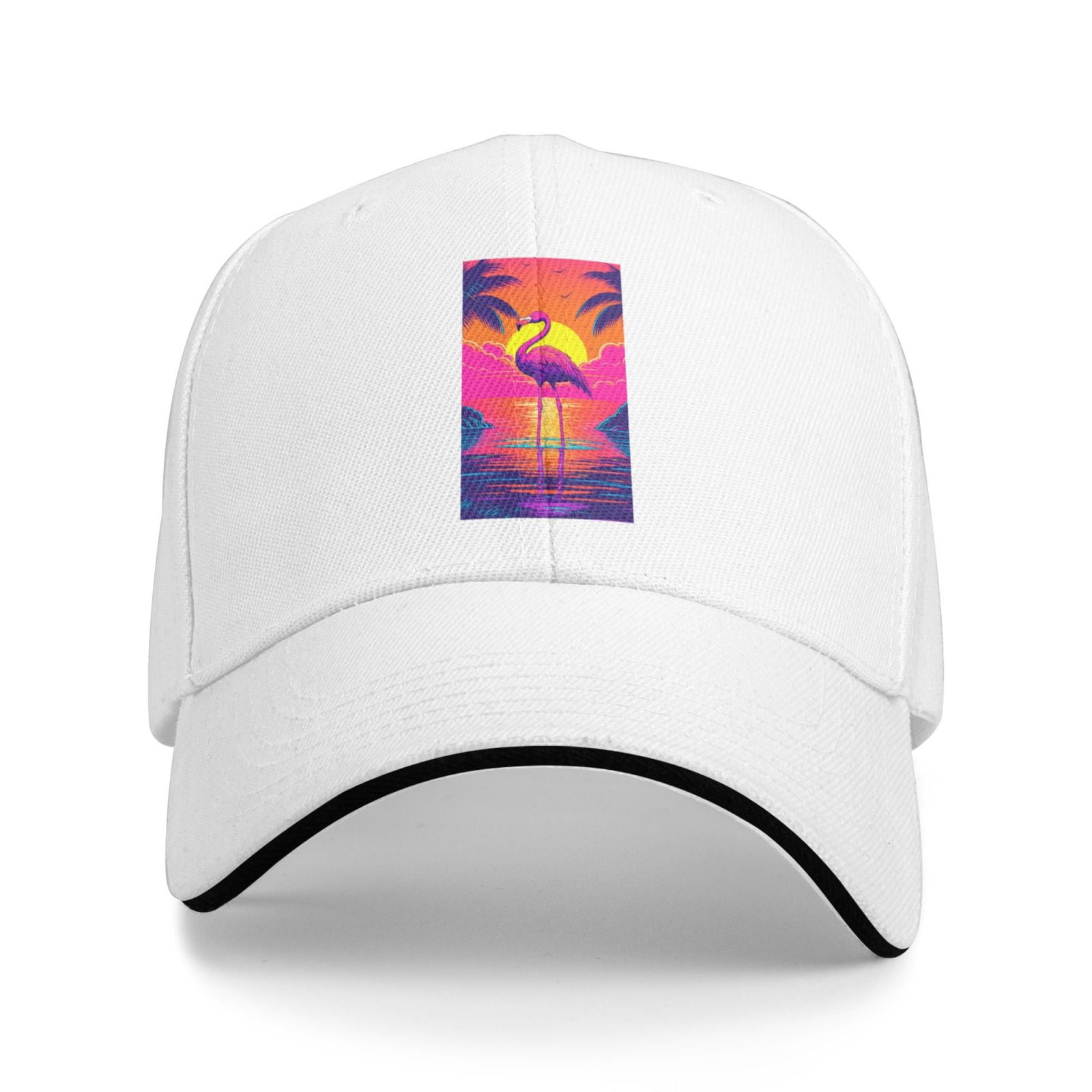 Flamingo Wallpaper Unisex Adult Baseball Caps Adjustable Casquette Dad ...