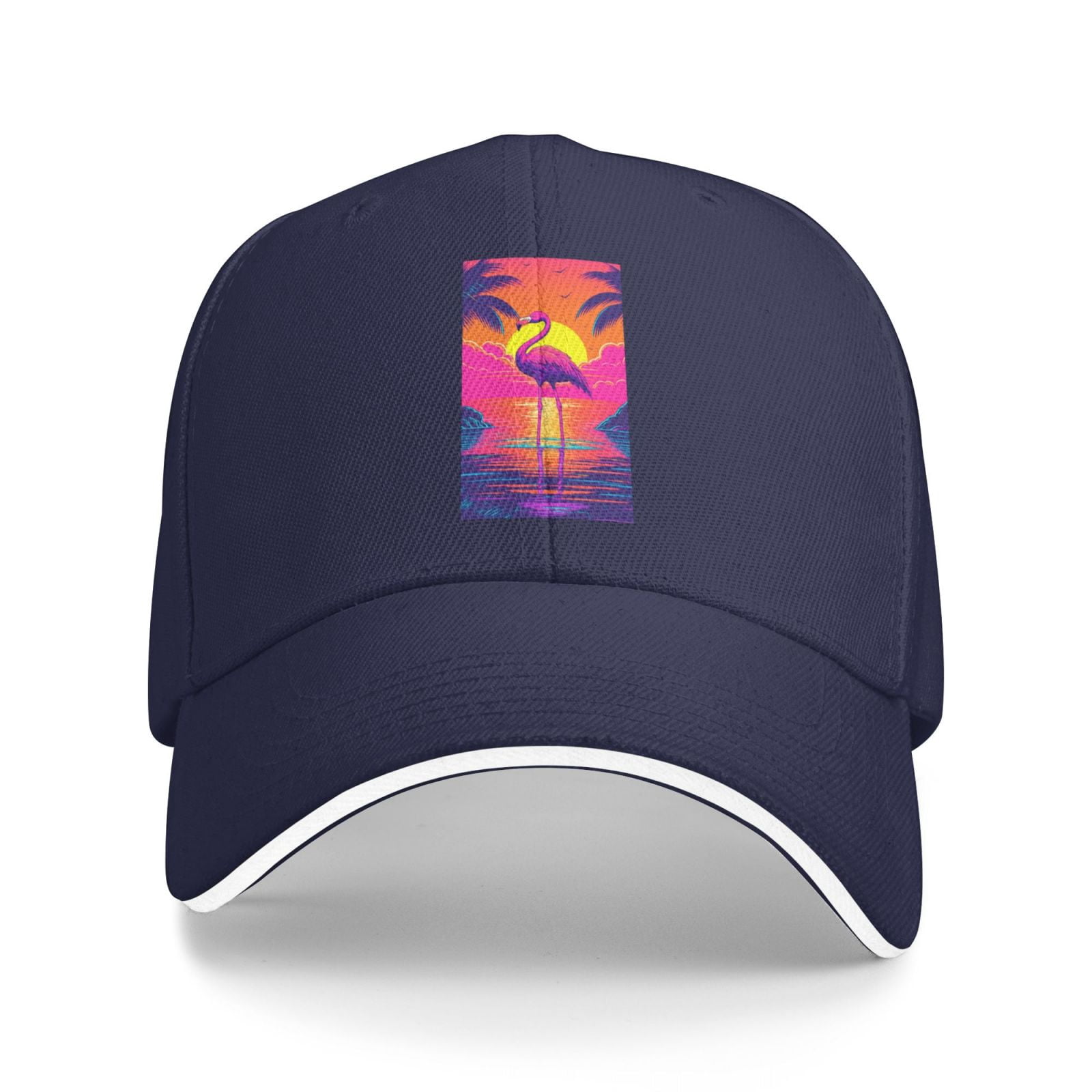 Flamingo Wallpaper Unisex Adult Baseball Caps Adjustable Casquette Dad ...
