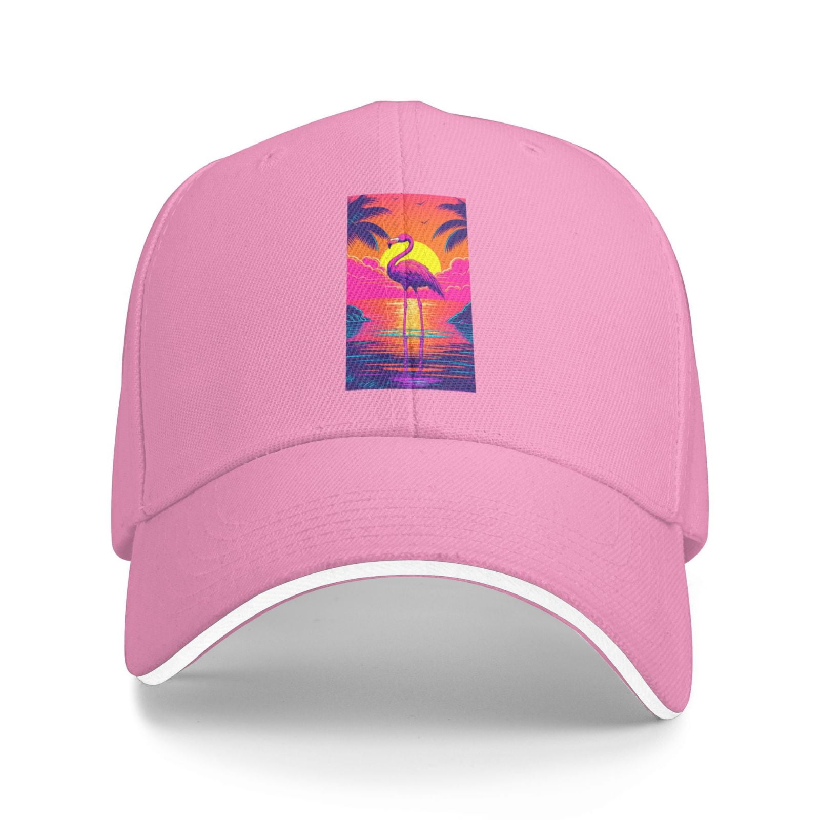 Flamingo Wallpaper Unisex Adult Baseball Caps Adjustable Casquette Dad ...