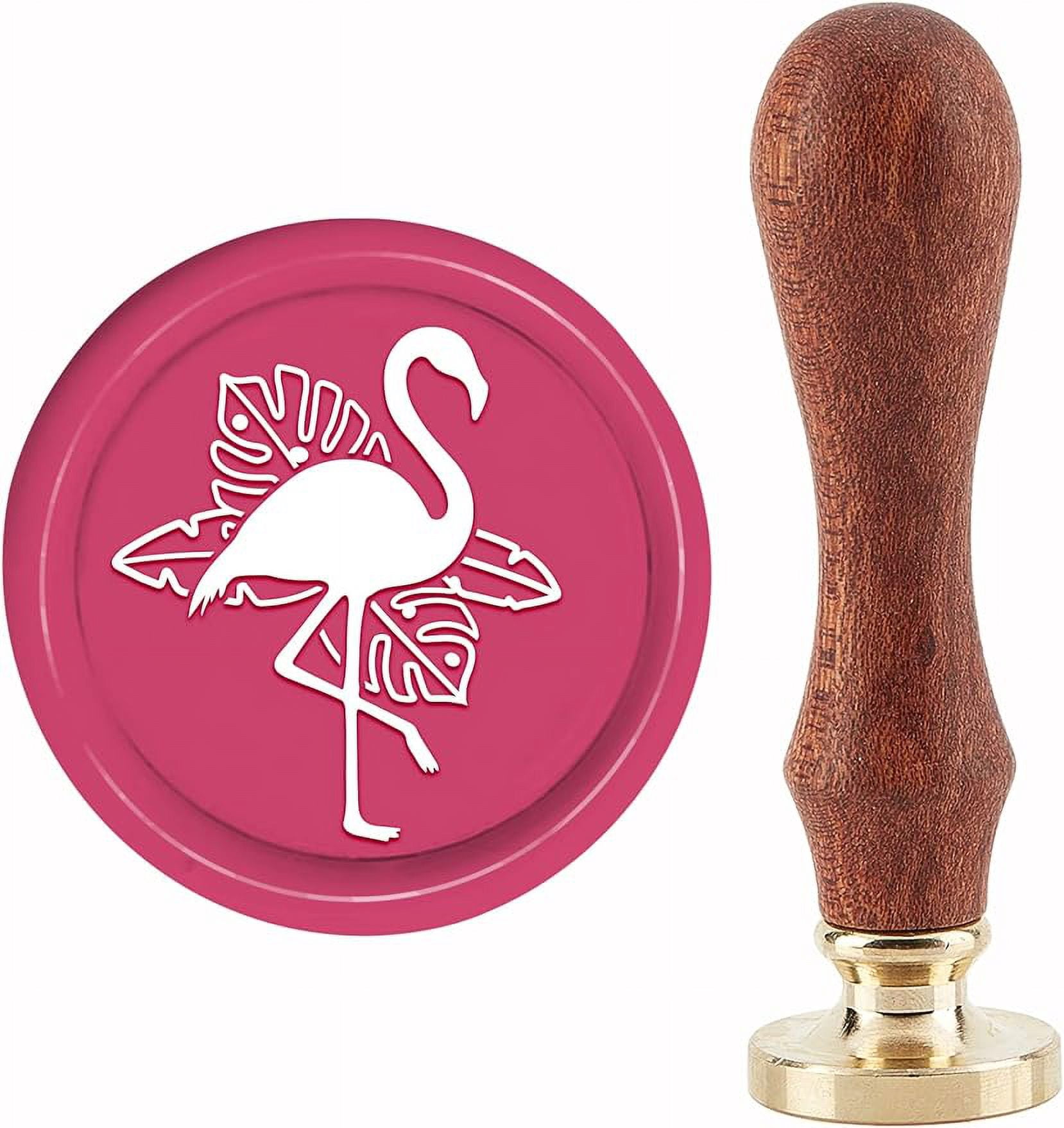 Flamingo Wax Seal Stamp Palm Leaves Sealing Wax Stamps Animal 30mm ...