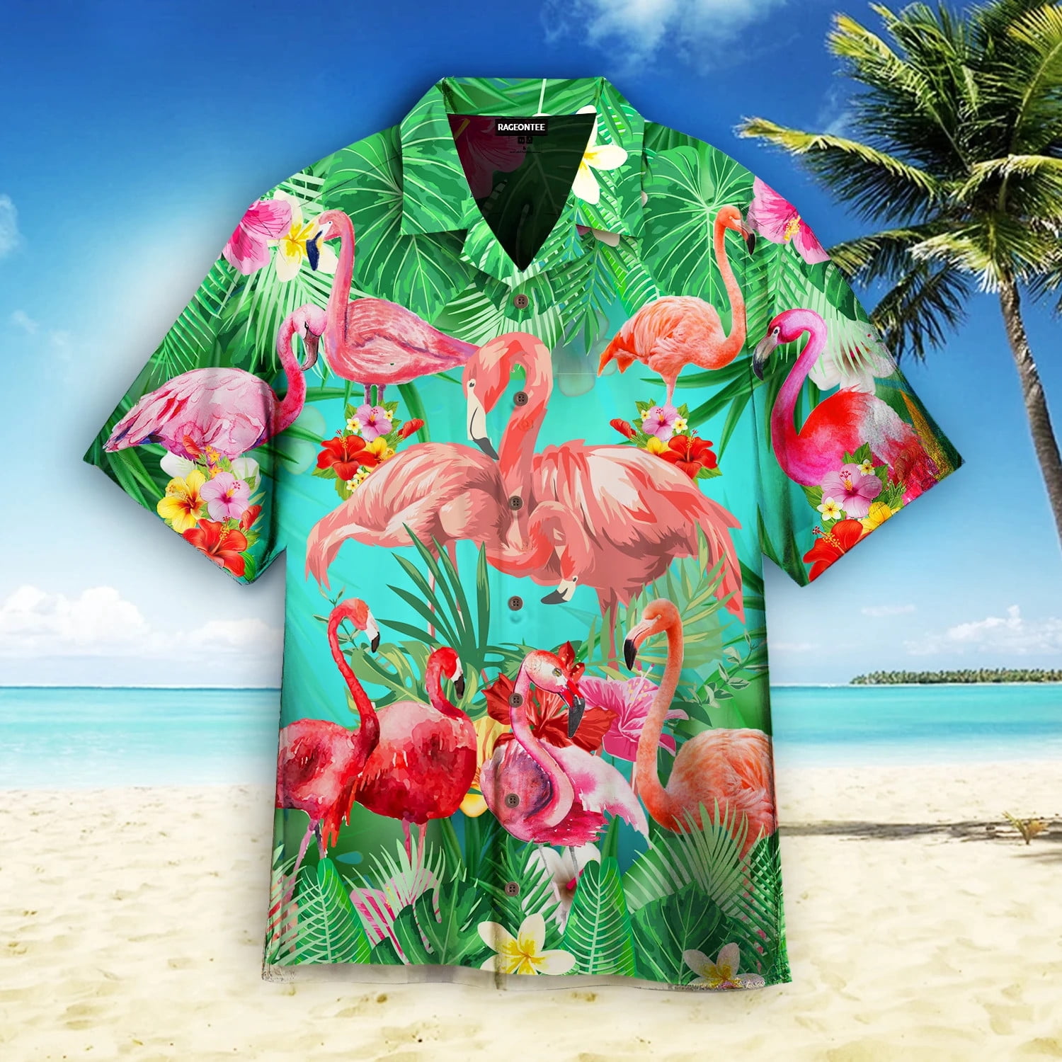 Flamingo Why Fit In When You Were Born To Stand Out Hawaiian Shirt - Walmart.com