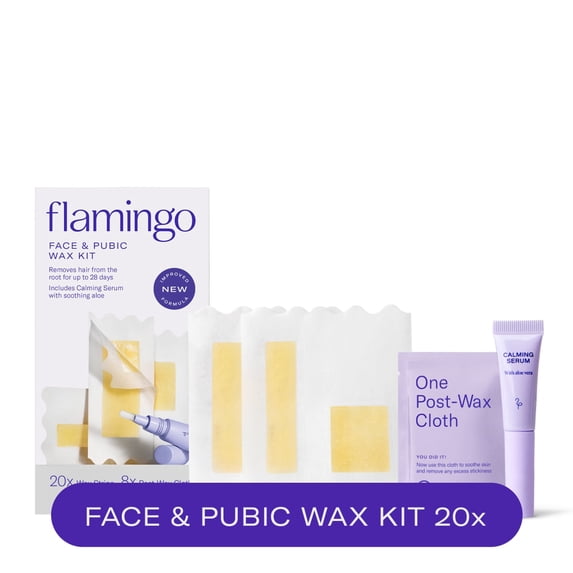 Flamingo Women's Face Wax Kit, 20ct - Gel Hair Remover, Lip and Chin ...