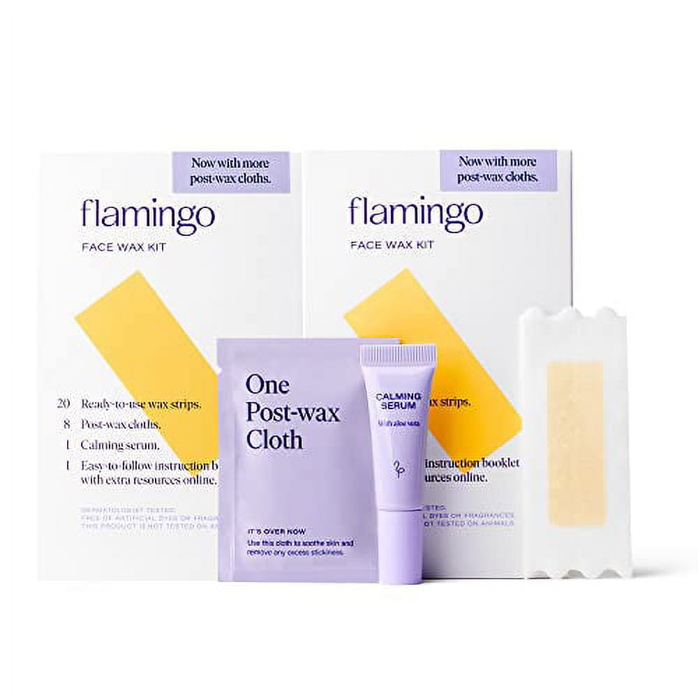 Flamingo Womenâ€™s Face Waxing .. Kit, 40 Wax Strips - Walmart.com