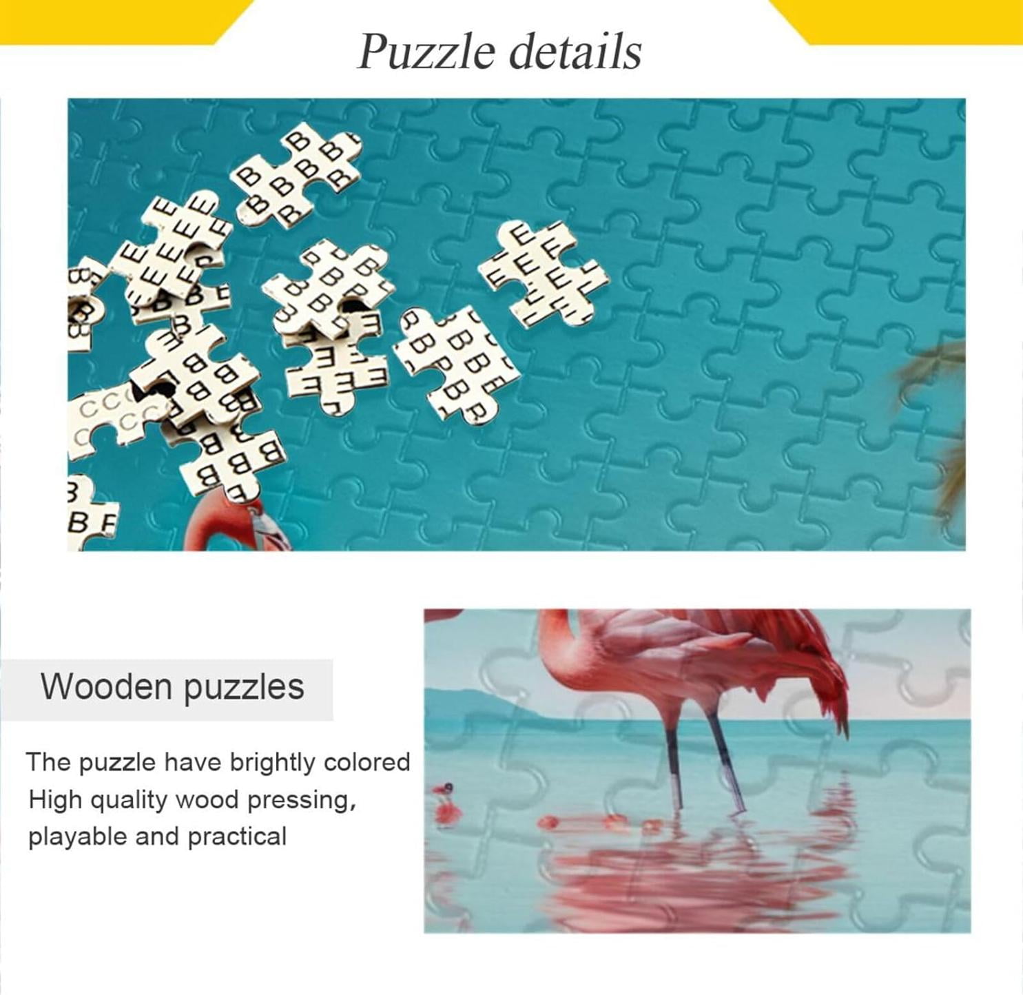 Flamingo Wooden Jigsaw Puzzles, Intellectual Entertainment Educational ...