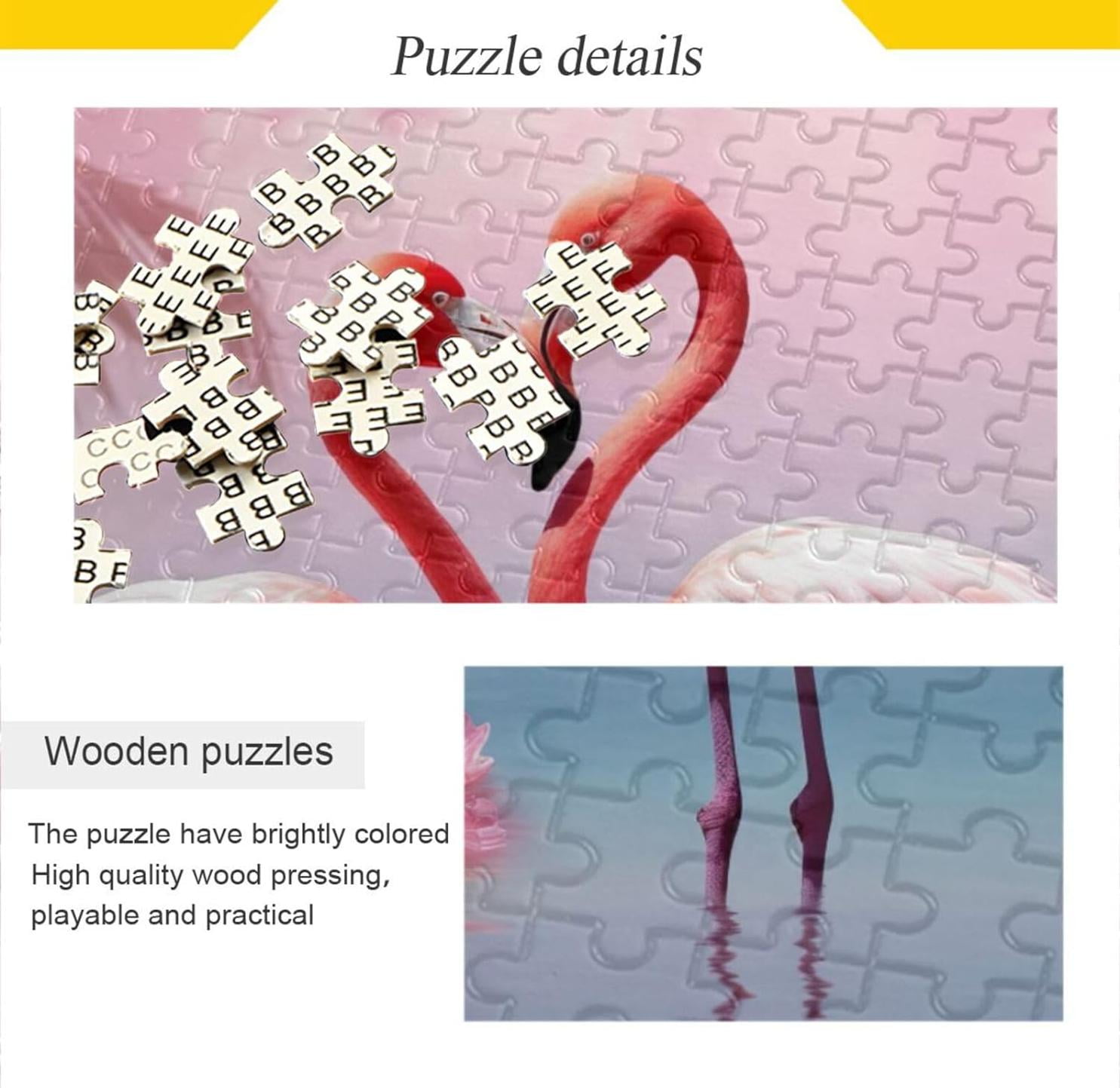Flamingo Wooden Jigsaw Puzzles, Intellectual Entertainment Educational ...