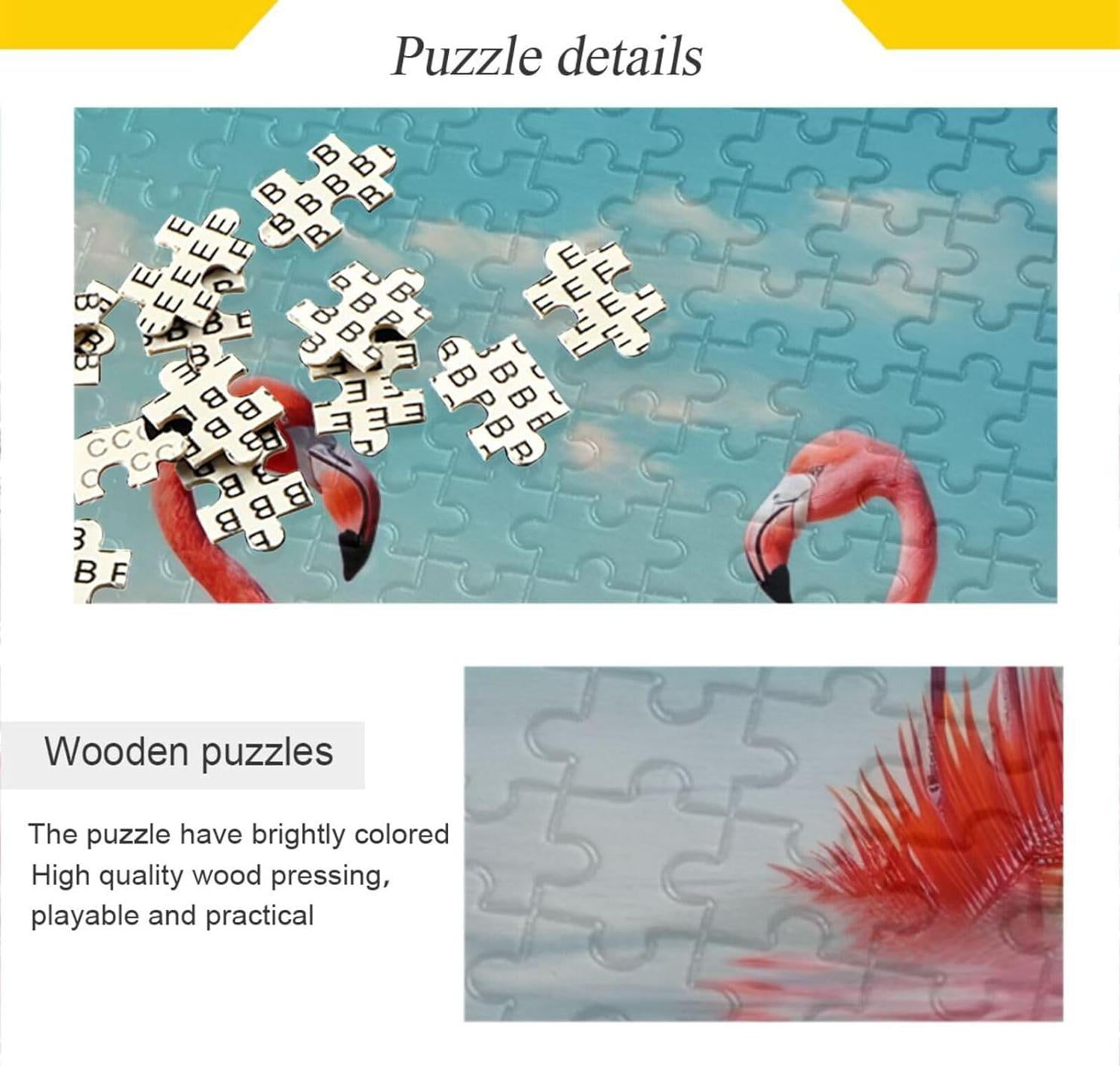 Flamingo Wooden Jigsaw Puzzles, Intellectual Entertainment Educational ...